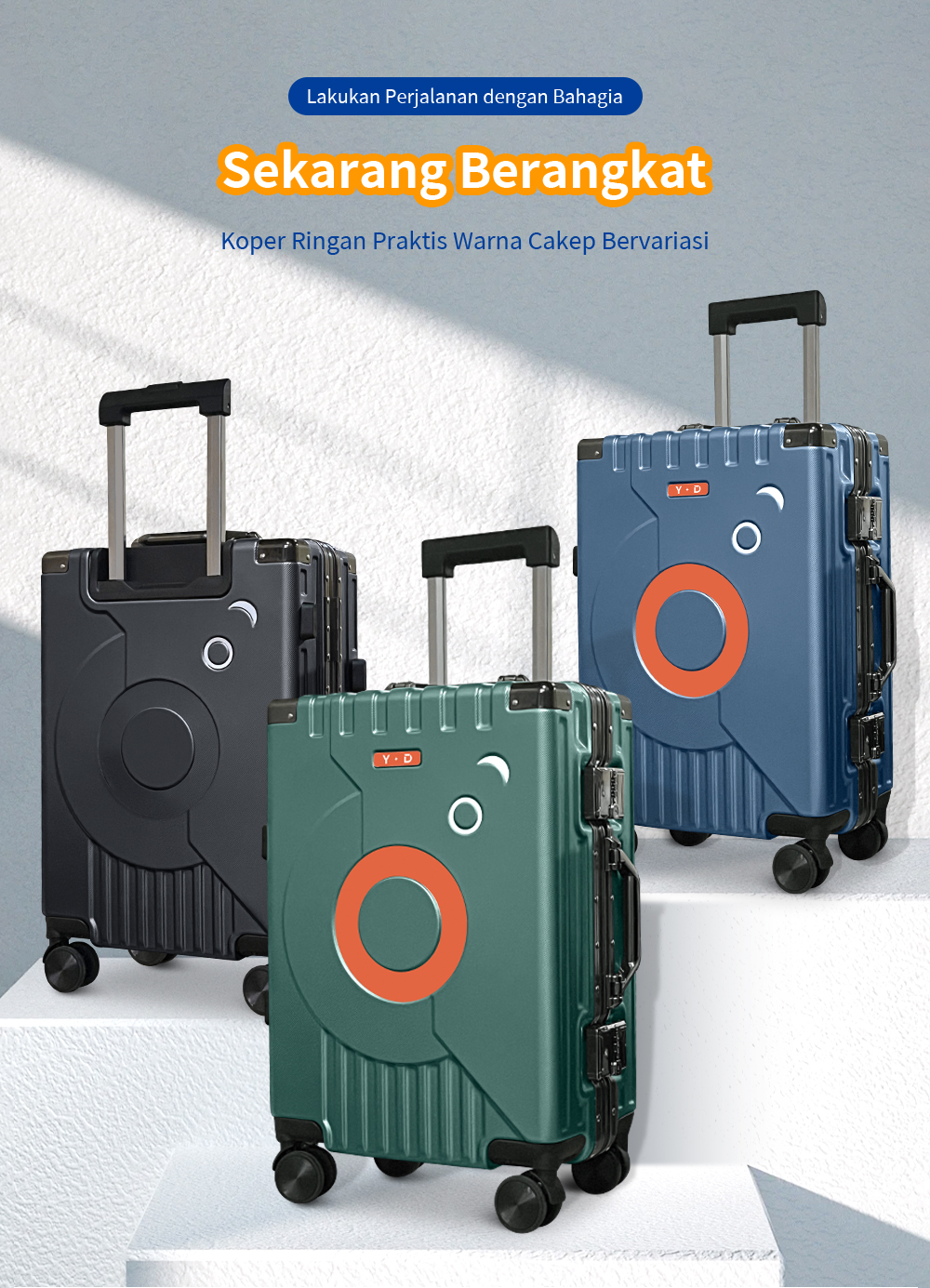 Jual YD Koper Y40 Bagasi & Koper Kabin 20 inch 24 inch TSA Lock Luggage ...