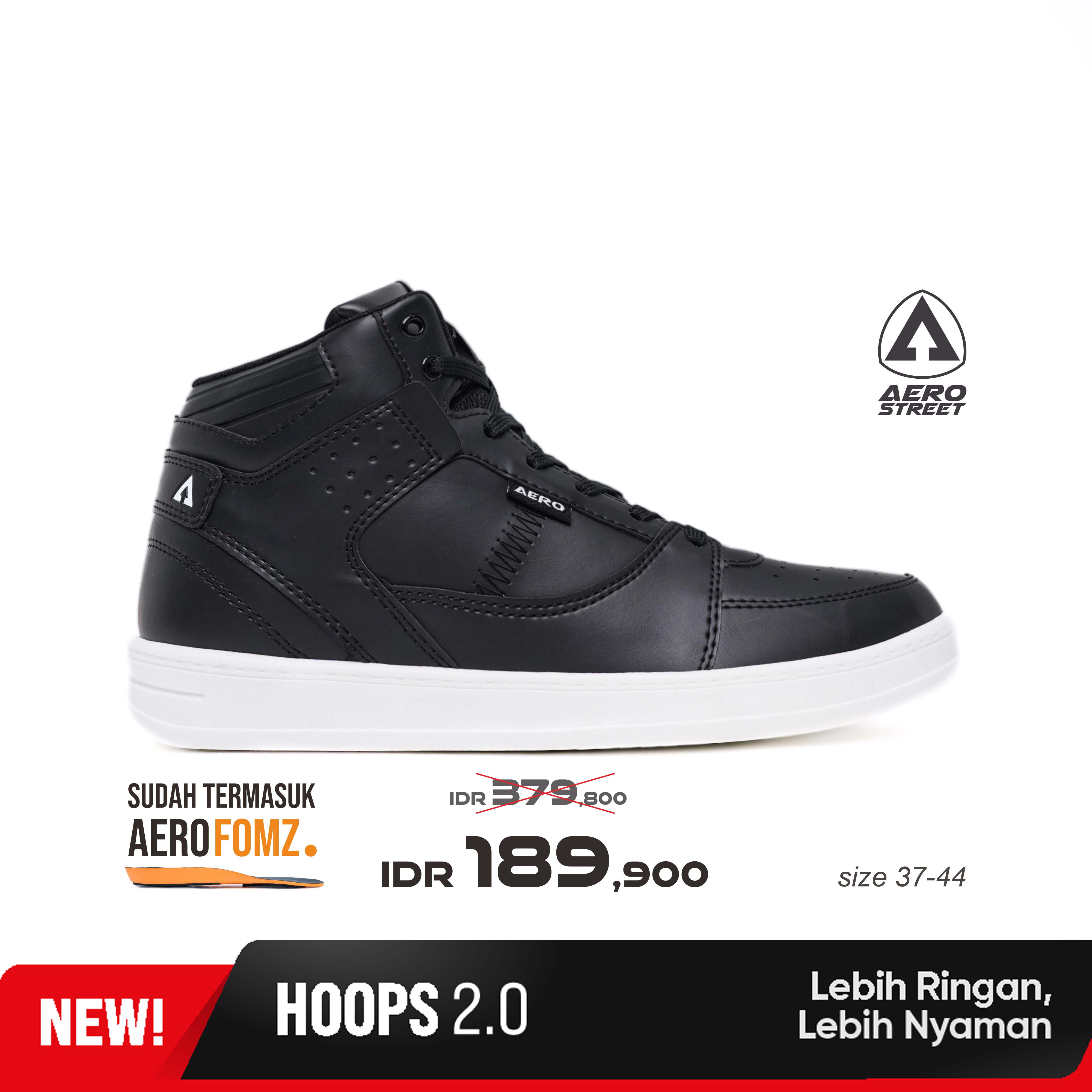Jual Aerostreet 37-44 Hoops High 2.0 Putih Hitam Hitam - Sepatu Sneakers Casual | Shopee Indonesia