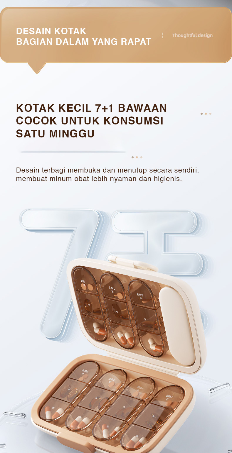 Jual ECOCO Weekly Medicine Box - Kotak pil tujuh hari seminggu kotak ...