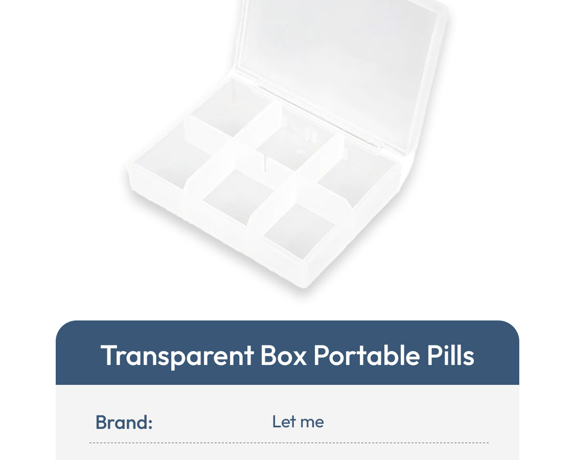 Jual Let Me Kotak Penyimpanan Obat Harian - Box Transparant Portable ...