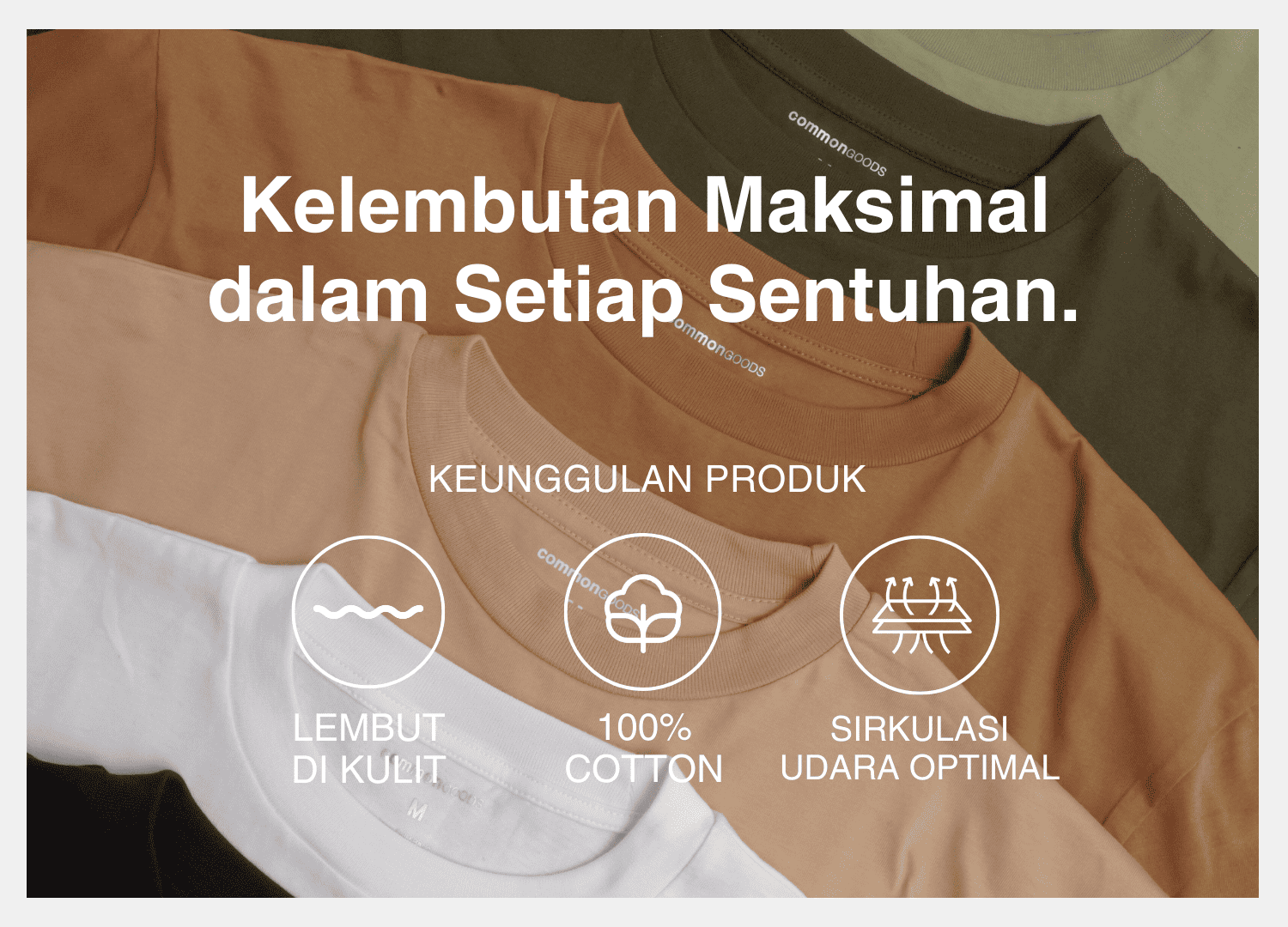 Jual Common Goods Short Sleeve Super Soft Oversize T-Shirts - White | Shopee Indonesia