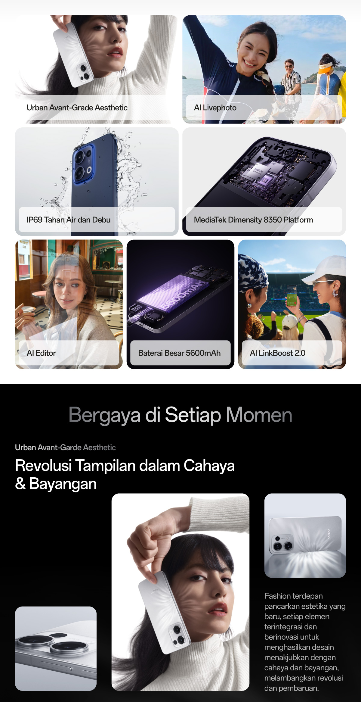 Jual [NEW] OPPO Reno13 5G 12/256GB [80W SUPERVOOC 5600mAh Battery, IP69 ...