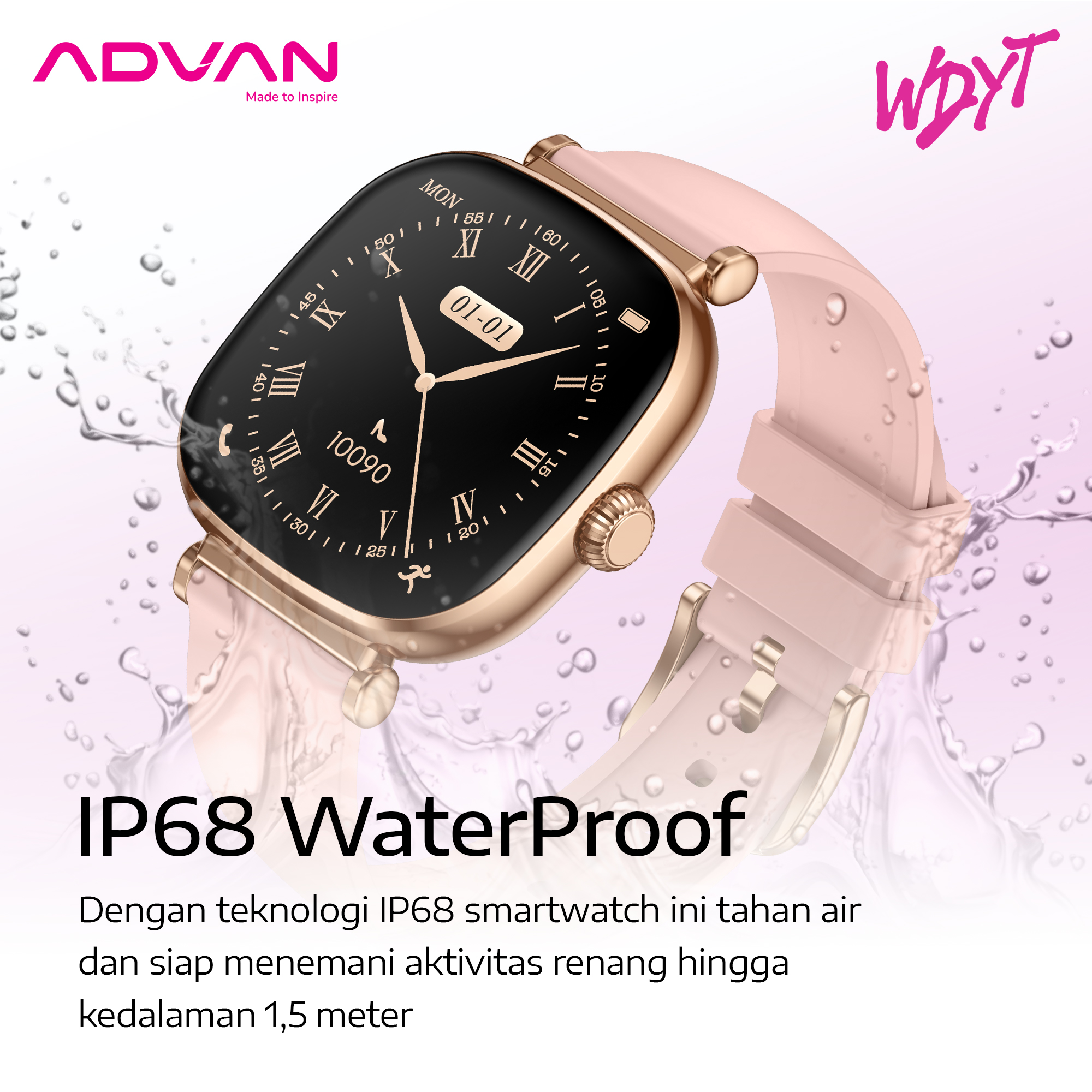 Jual [EXCLUSIVE LAUNCH] ADVAN Smartwatch WDYT 1.7" Super Amoled Smart Ai Assistant Bluetooth ...