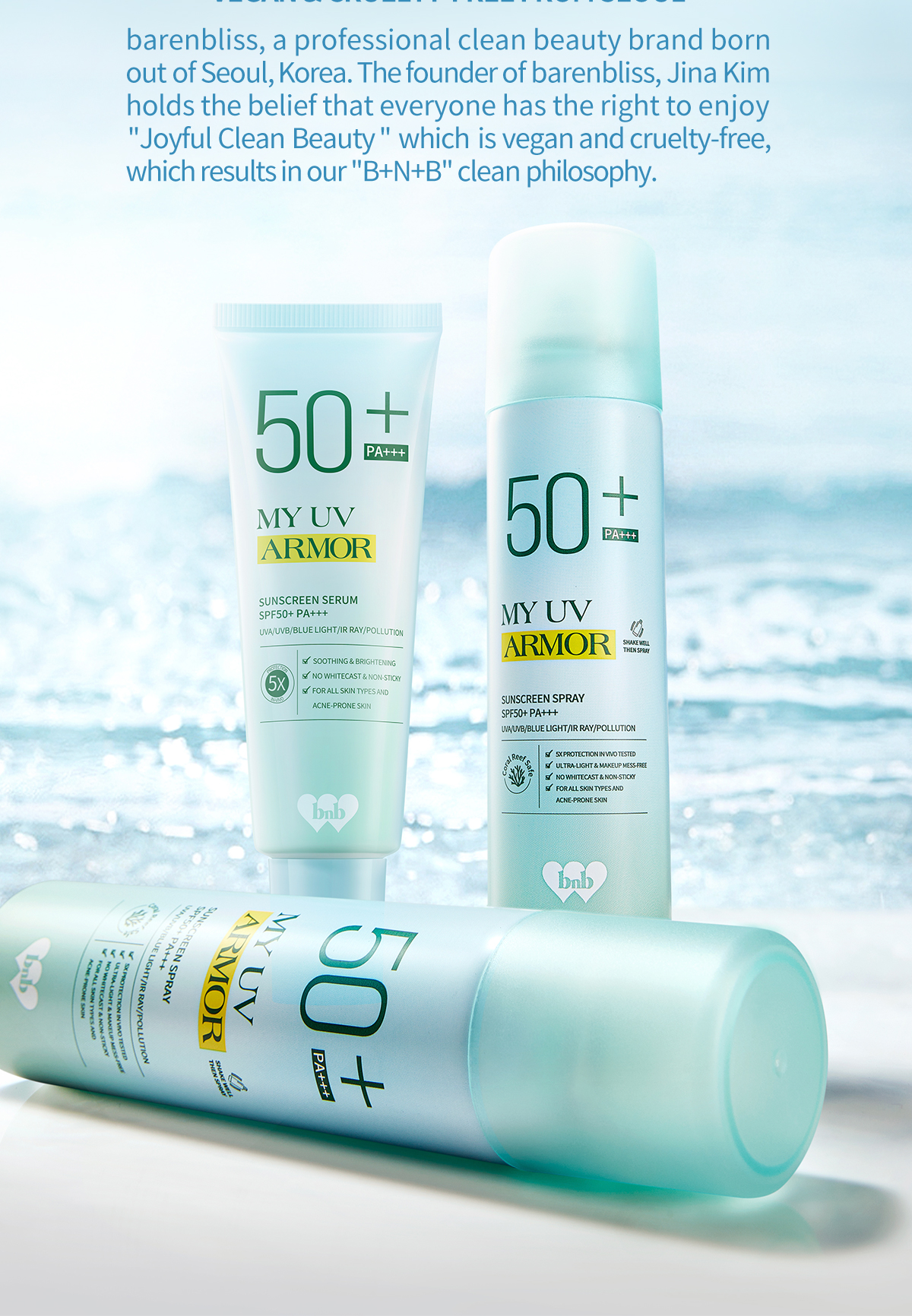 Jual BNB barenbliss My UV Armor Sunscreen SPF50+ PA+++ Sunscreen 5x ...