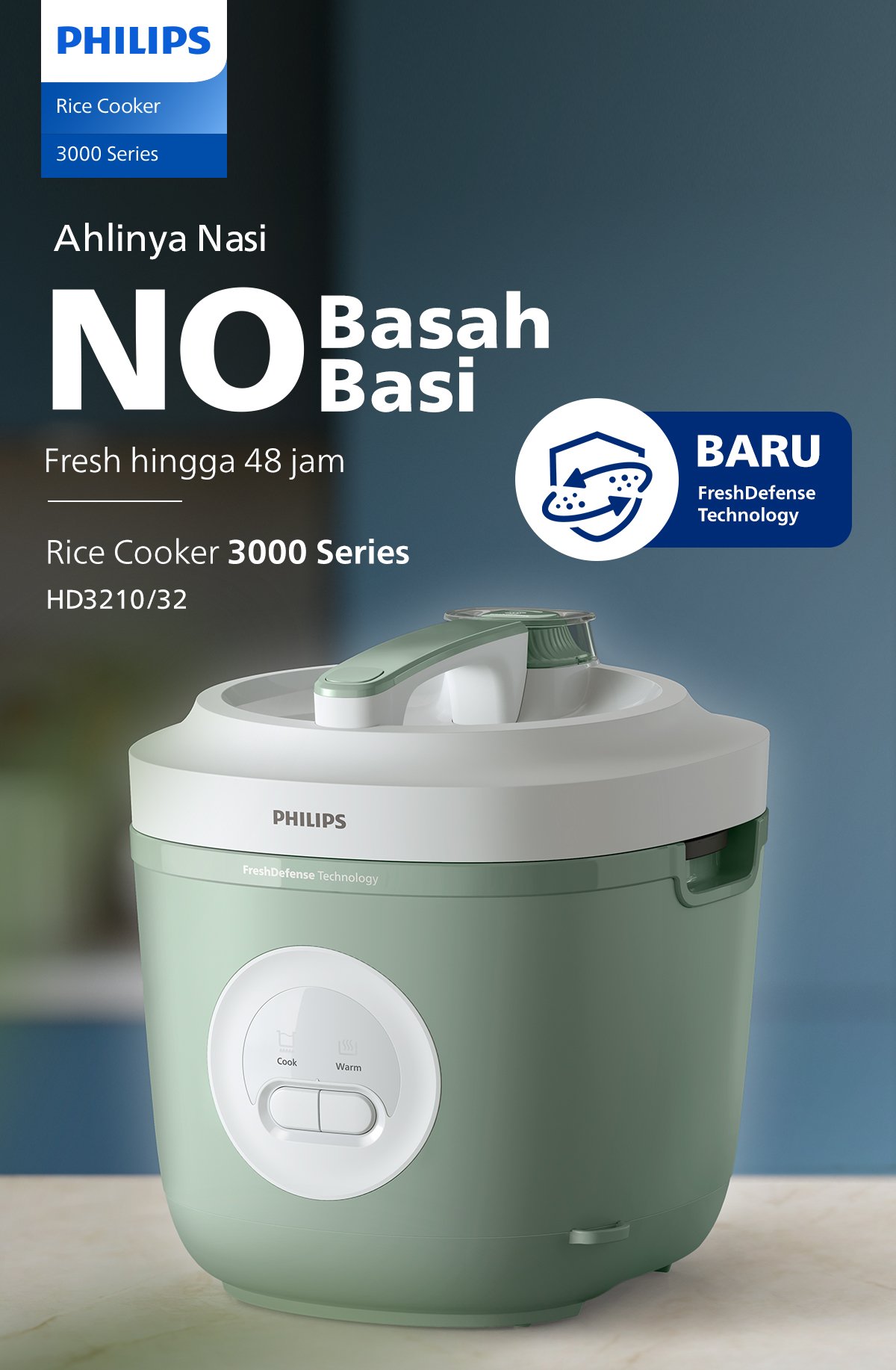 Jual Philips Rice Cooker Magicom 1.8 L - 3000 Basic Series HD3210/32 ...