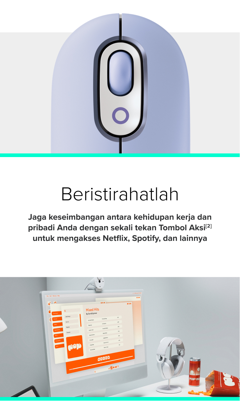 Jual Logitech POP ICON Mouse, Ringkas dan Portabel, Mouse Bluetooth ...