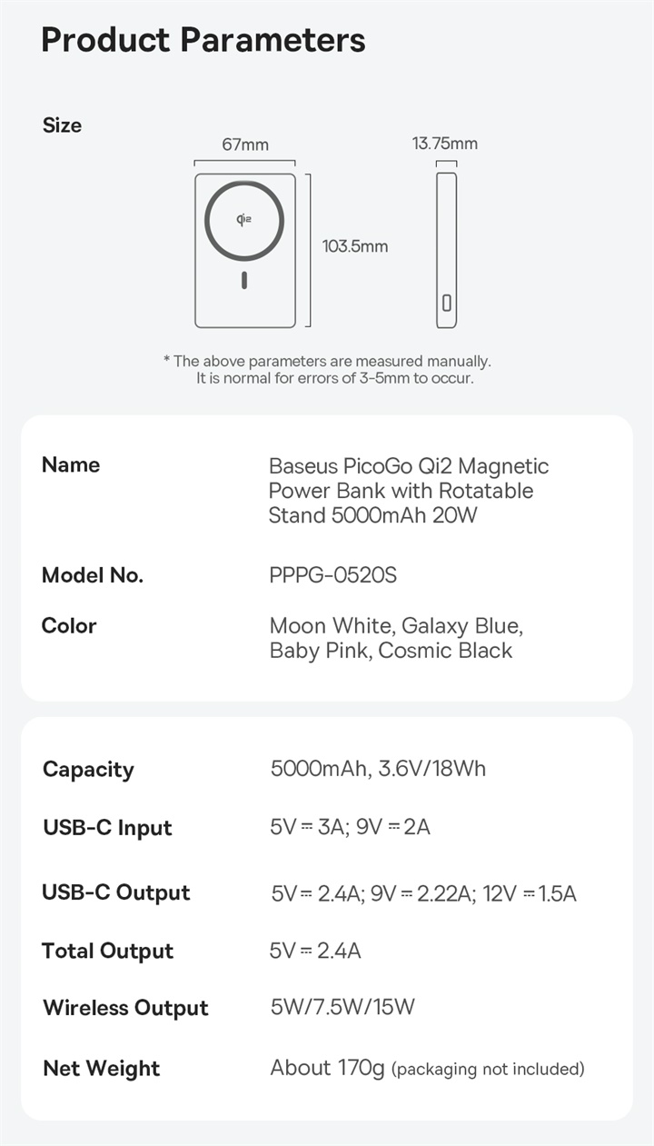 Jual Baseus PicoGo Qi2 Magnetic Magsafe Wireless Power Bank 20W With ...