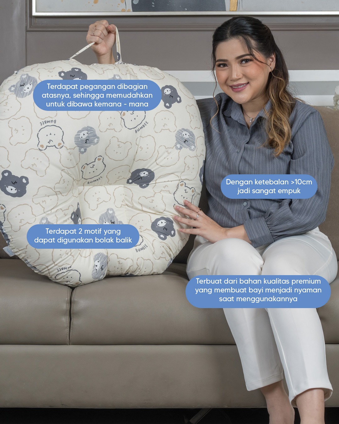 Jual Bumbee Collection - Sofa Bayi Untuk Belajar Duduk & Tummy Time - Tebal dan Nyaman | Shopee ...
