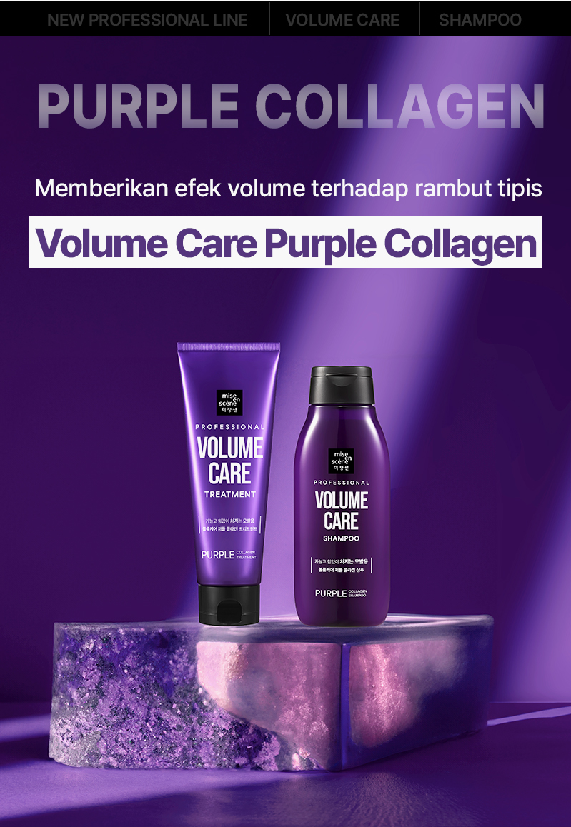 Jual mise en scene Volume Care Purple Collagen Shampoo 200ml - Shampo ...