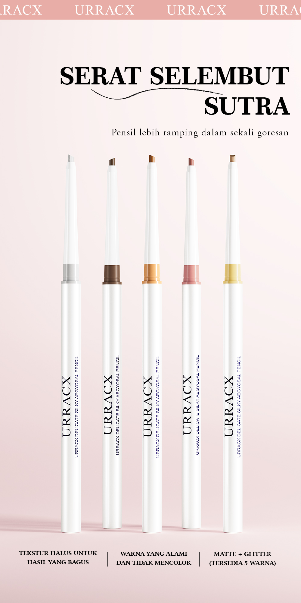 Jual URRACX Aegyosal Pencil Highlighter Eyeshadow 3D Glitter Aegyosal ...