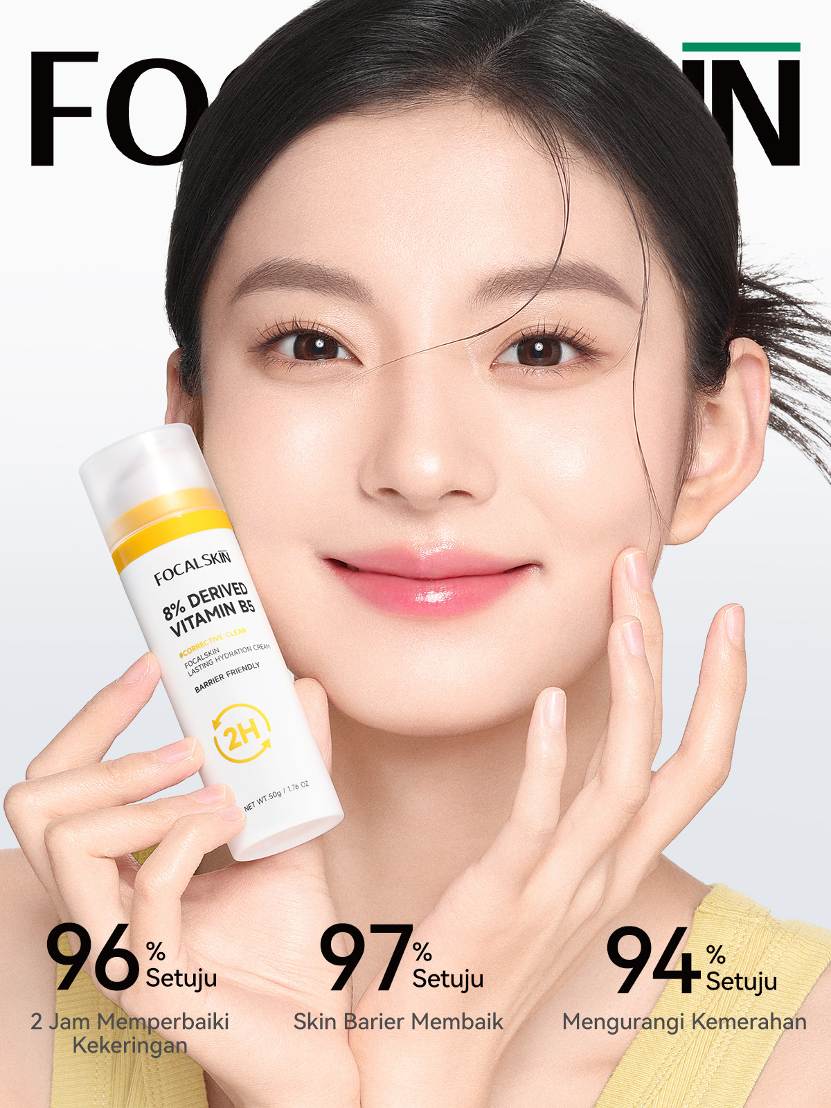 Jual FOCALSKIN 8% B5 Moisturizer Lasting Hydration Cream 50g Calming ...