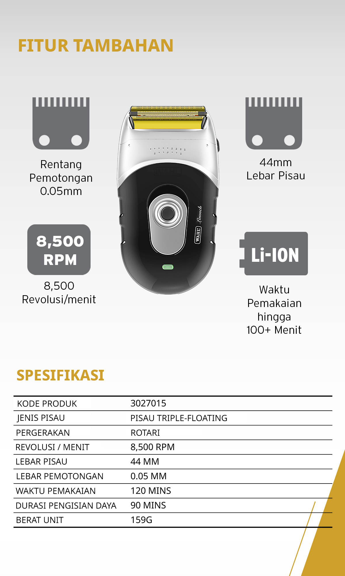 Jual Wahl Launch Shaver - Alat Cukur Rambut Cukur Rambut Profesional ...