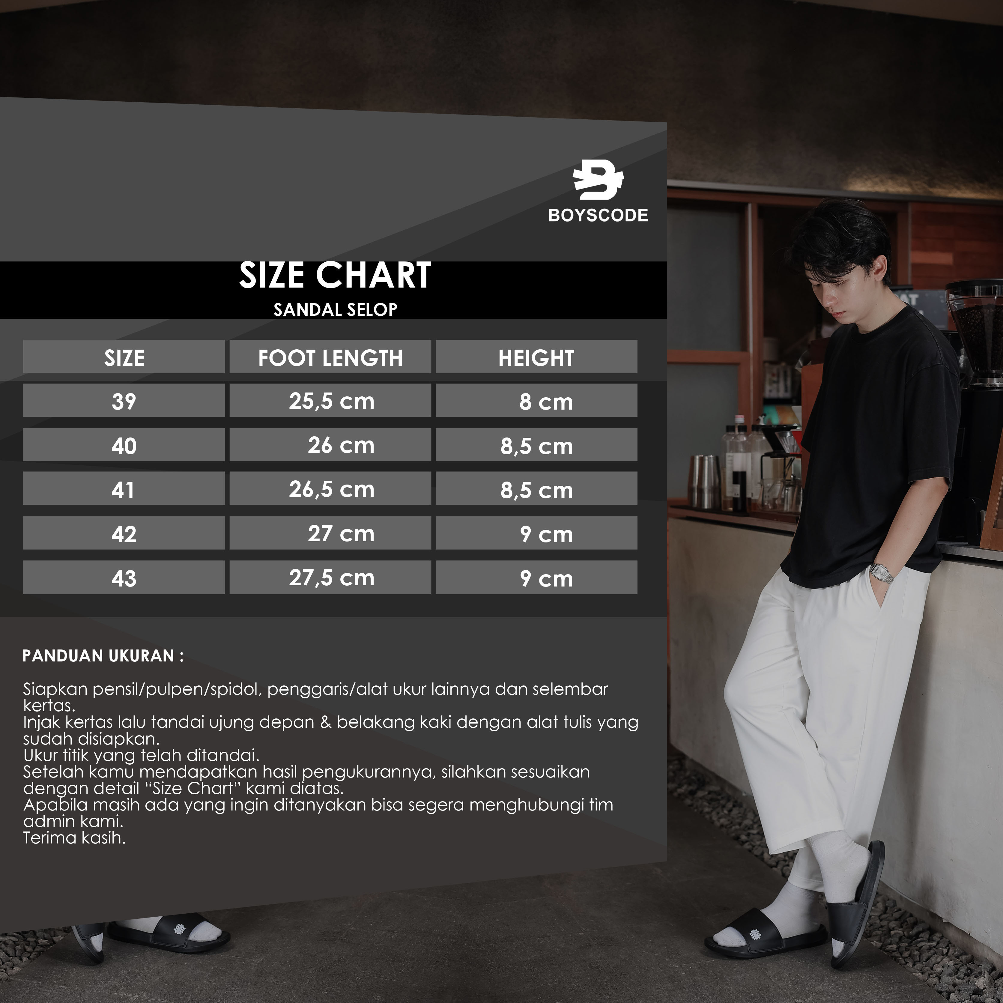 Jual BOYSCODE Sendal Selop Distro Pria Wanita Original Petir Logo Hitam ...