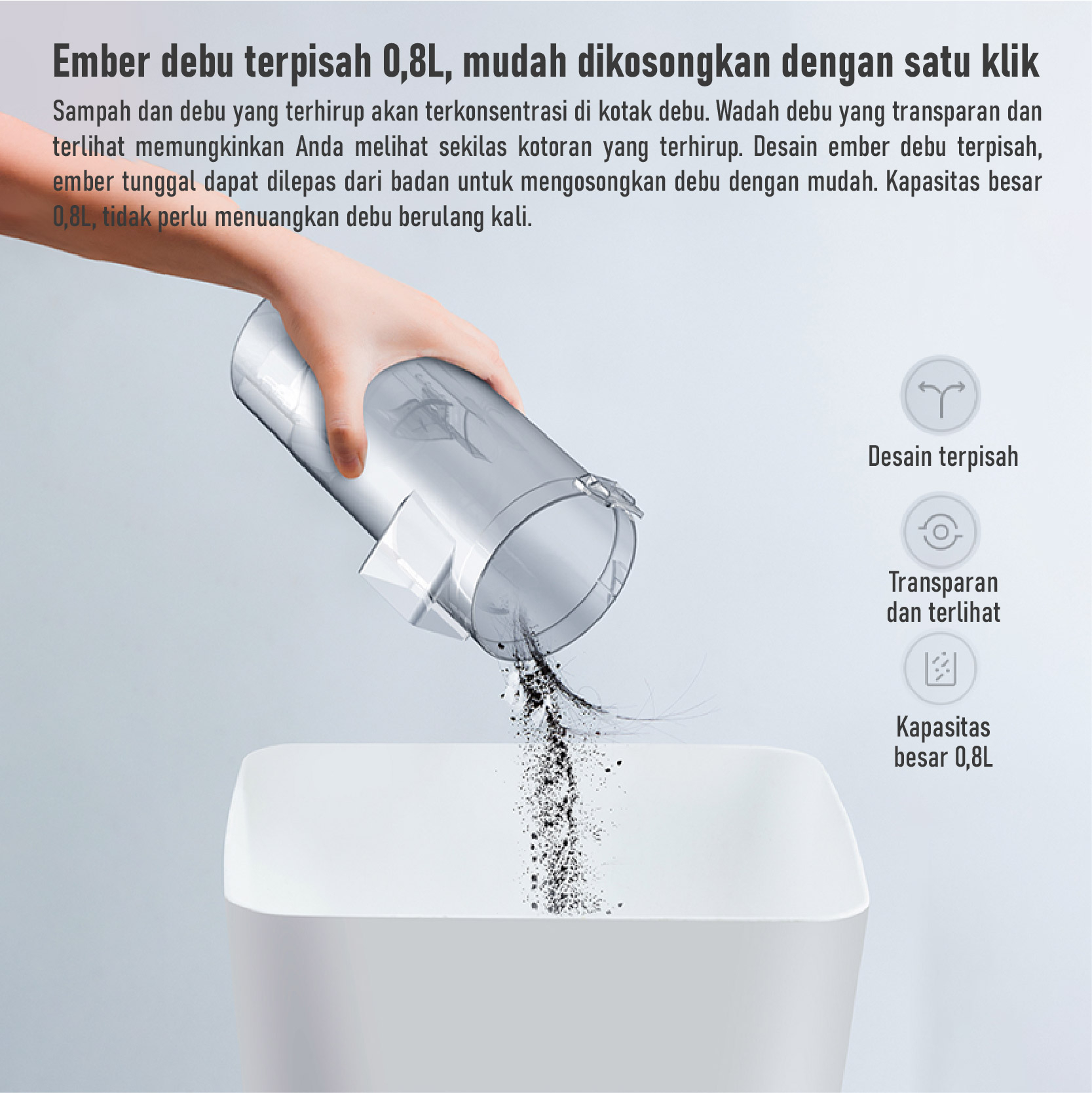 Jual DEERMA DX810 Handheld Portable Vacuum Cleaner 2in1 Penyedot Debu ...