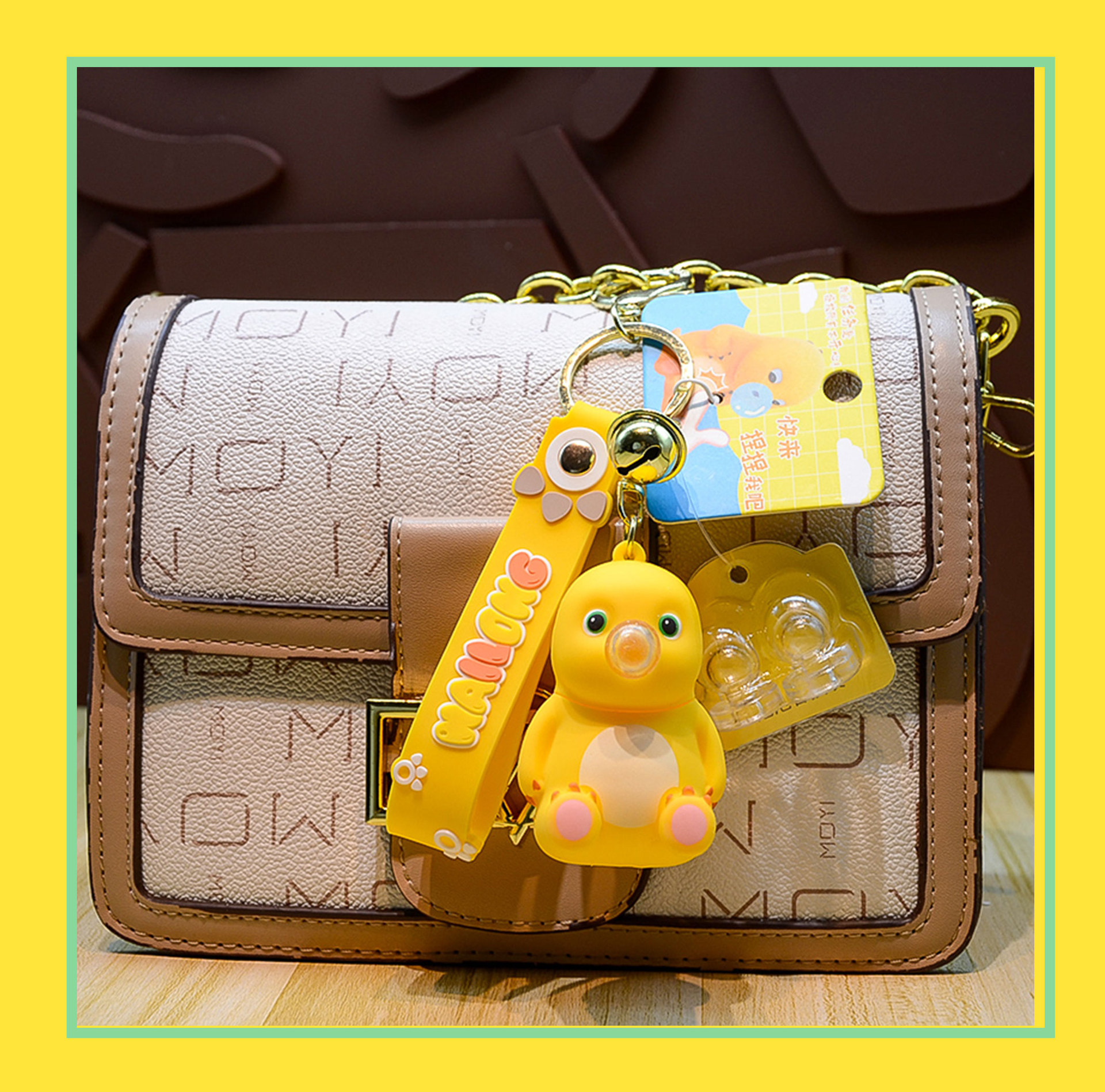 Jual MEKANSM Mainan Anak Ganci Gantungan Kunci Nailong Yellow Dino ...