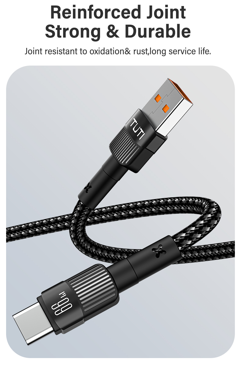 Jual TUTI Kabel Data Micro USB To Type C 66W 3M Fast Charging Untuk ...