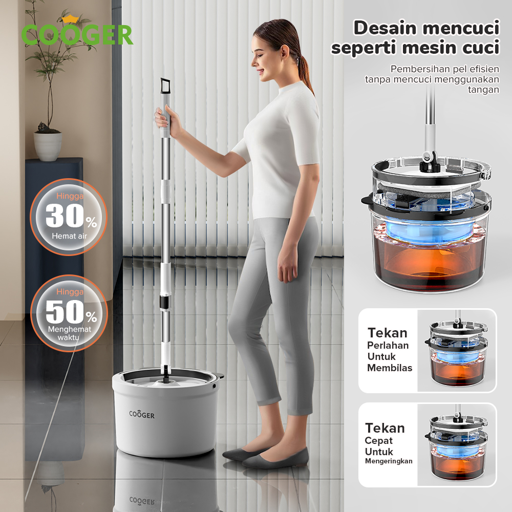 Jual COOGER SURABAYA 2IN1 Alat Pel Lantai Putar Pemisah Air Bersih ...