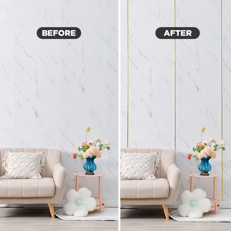 Jual Hoptech - Wall Sticker List Plat Strip Mirror 1M Silver Hairline ...