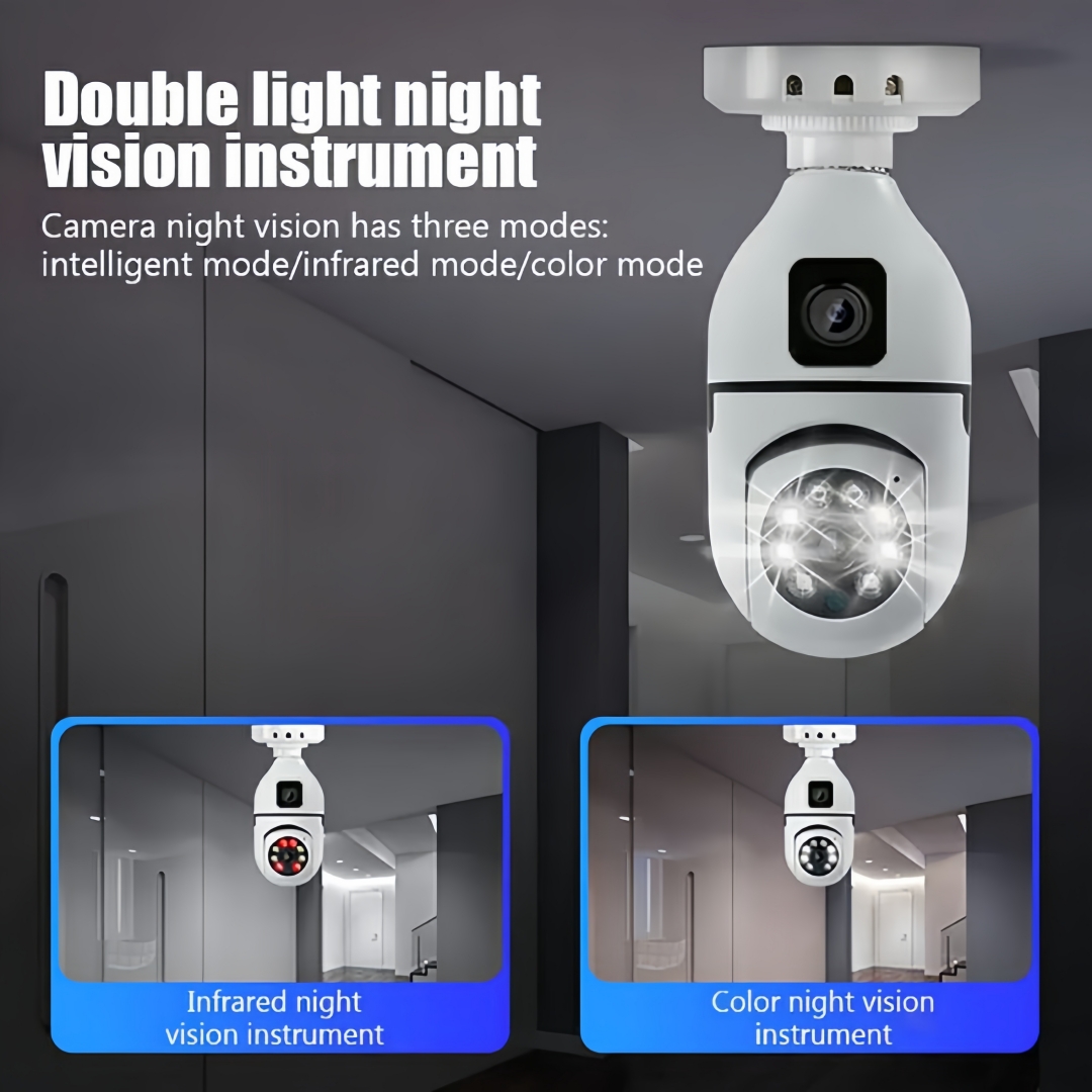 Jual [Garansi 1 Tahun] V380 Pro CCTV Lampu Dual Lens Full HD 360 ...