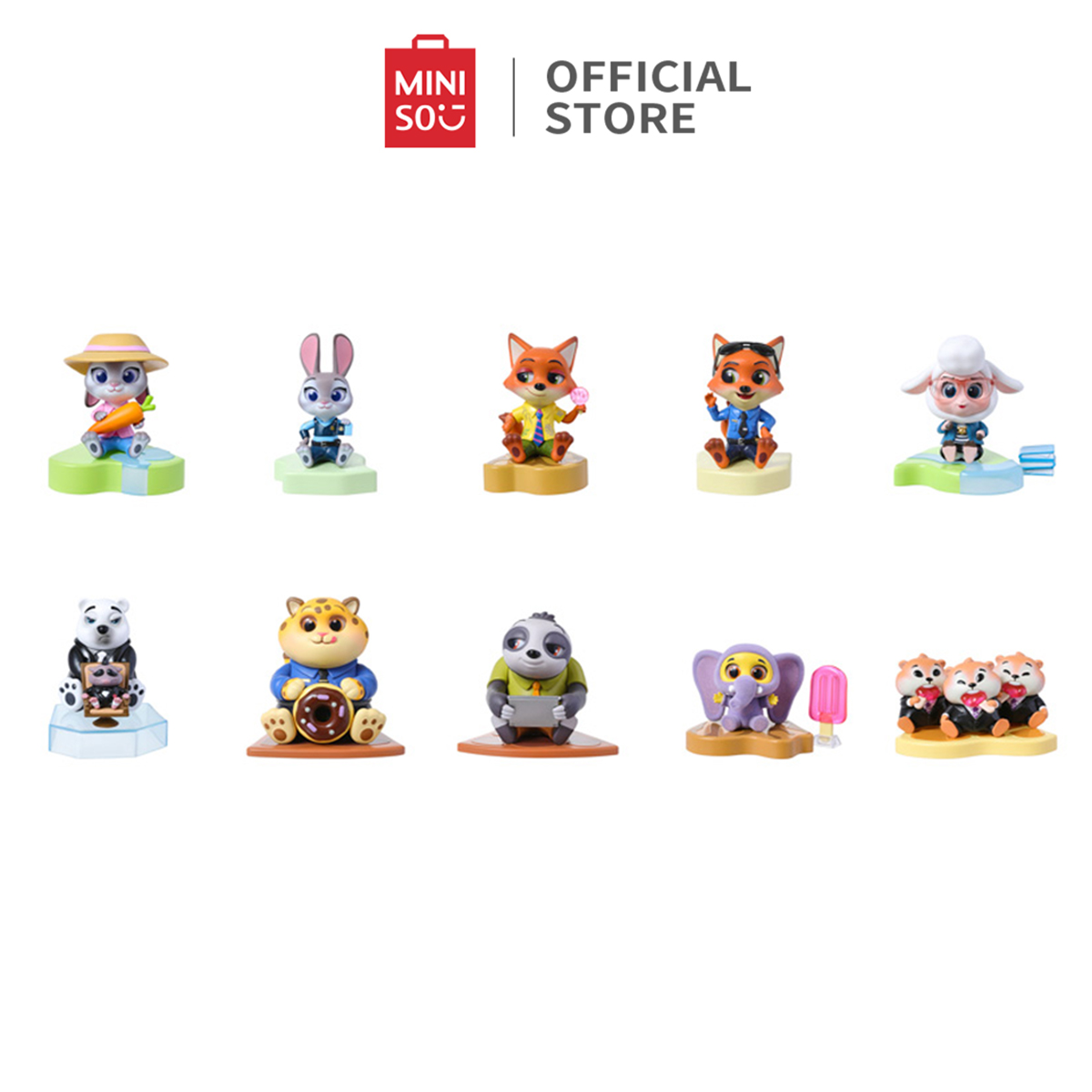 Jual Miniso x Disney Zootopia Collection Sit Nicely Surprise Box Figure ...