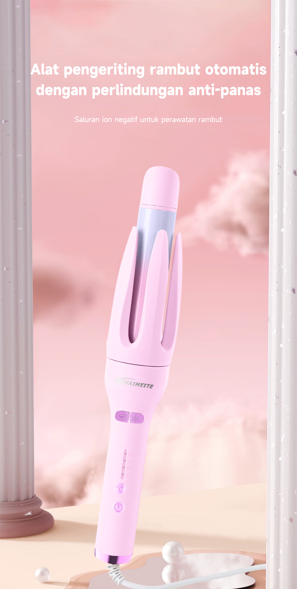 Jual 【NEW】MAIMEITE 2in1 Catokan Curly Otomatis Catokan Keriting Rambut Otomatis Lon Negatif ...