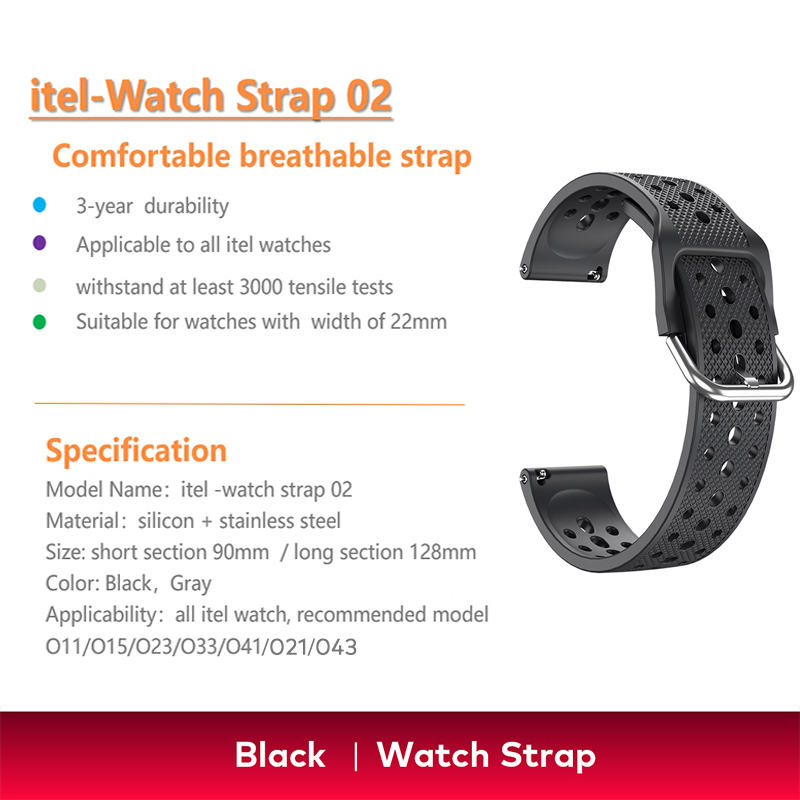 Jual Itel Watch Strap Comfortable Breathable Strap Suitable for Watches ...