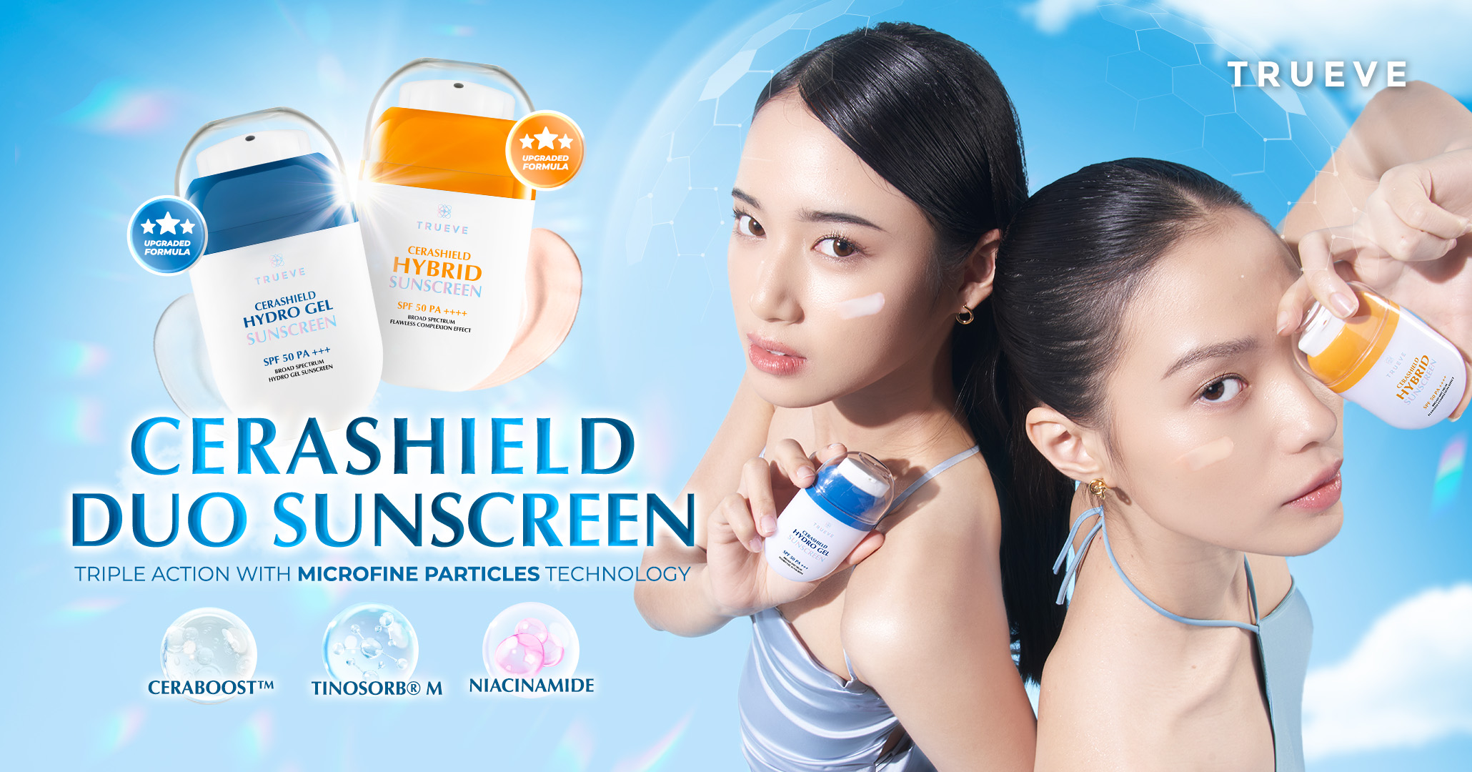Jual TRUEVE Cerashield Hybrid Sunscreen - Tone Up Hybrid Sunscreen ...