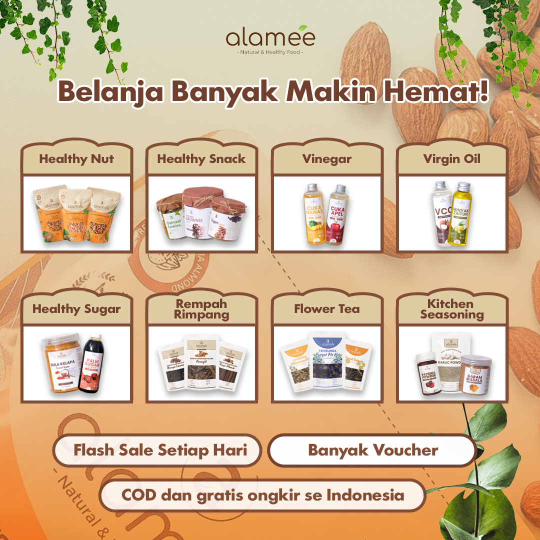 Jual ALAMEE Kacang Almond Panggang Roasted Almon Grade A California ...