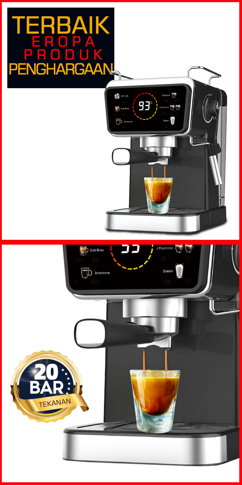 Jual LAHOME 5 in 1 Cold/Hot Brew Espresso Coffee Maker Machine 900W ...
