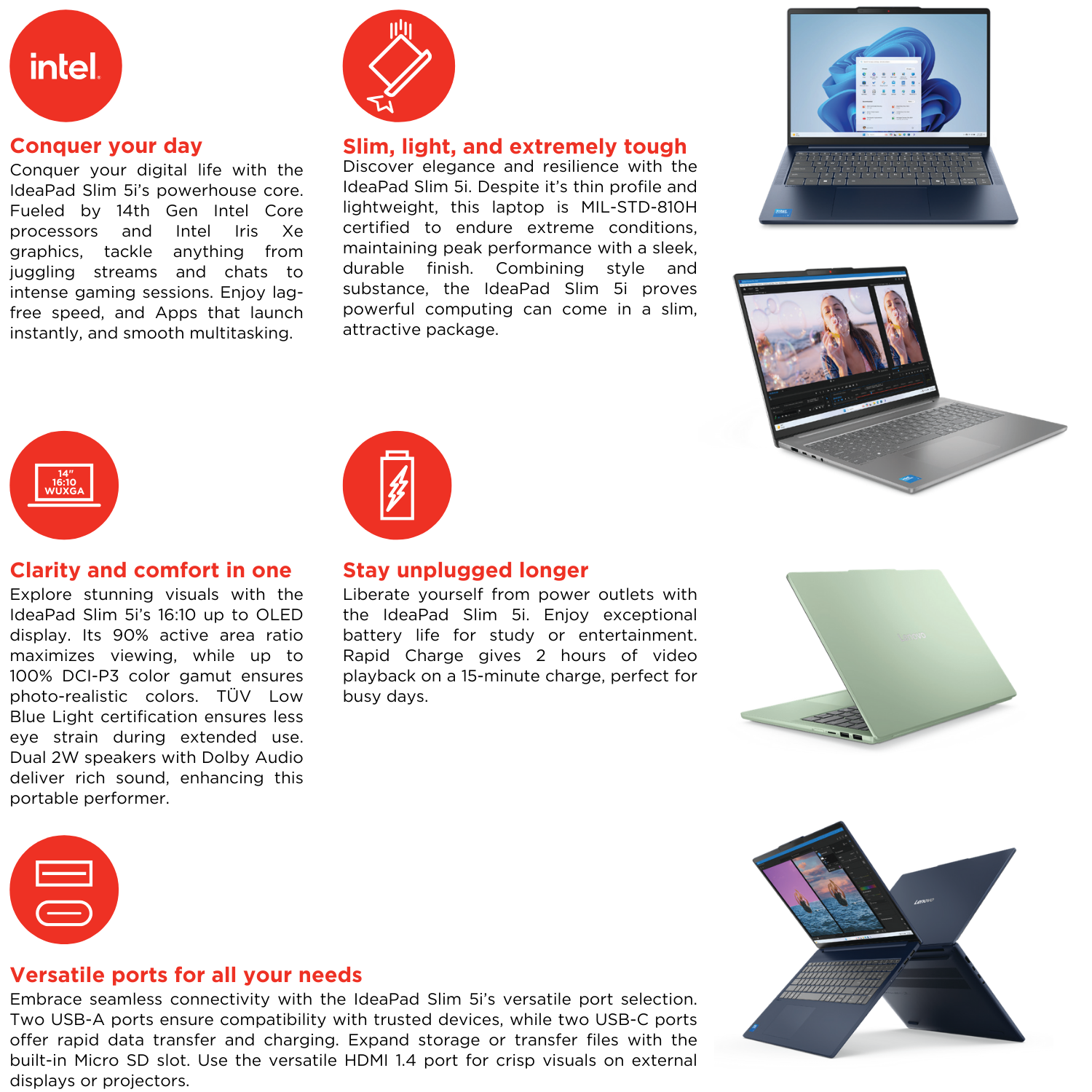 Jual Lenovo IdeaPad Slim 5i 14IRH10R Intel Core 7 240H Win11 16GB (2x8 ...