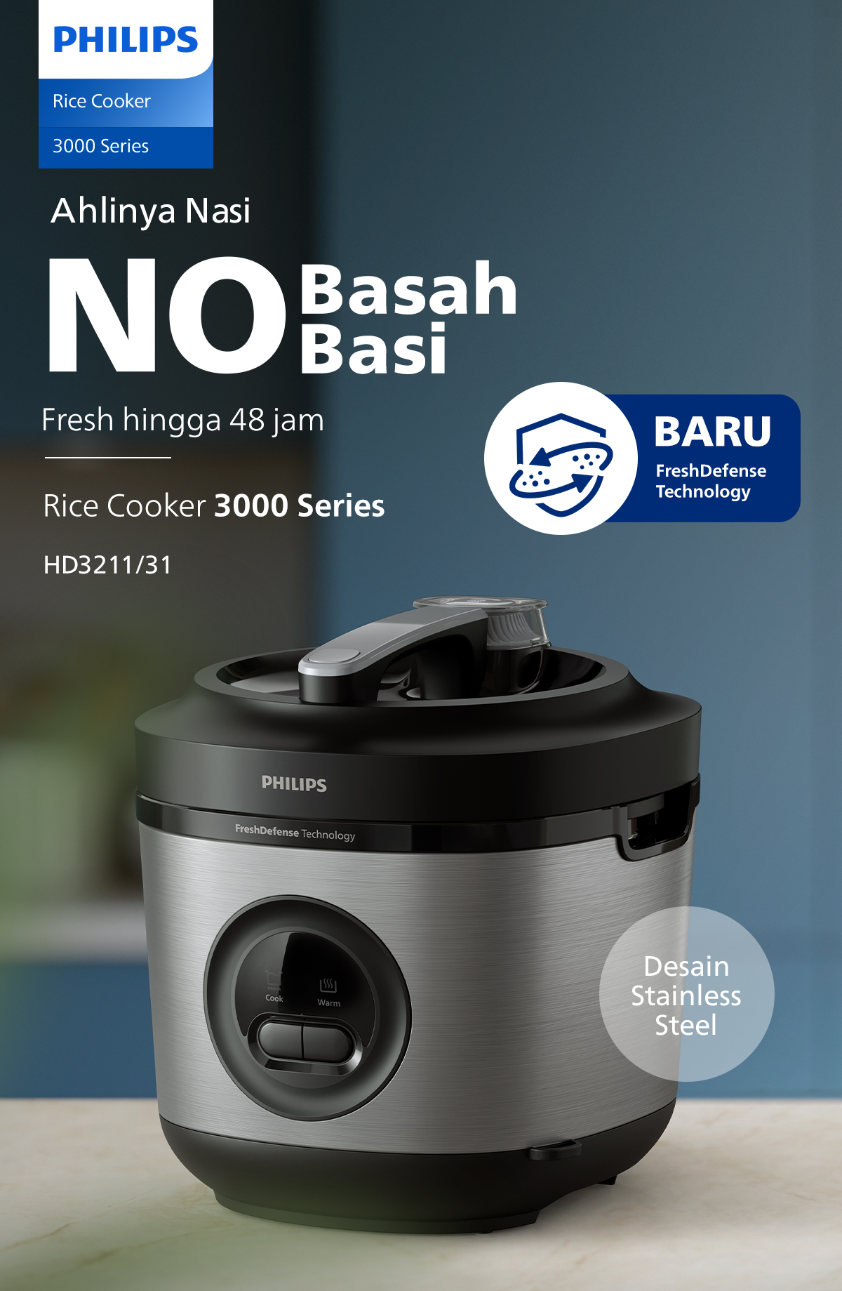 Jual Philips Rice Cooker Magicom 1.8 L - 3000 Premium Series HD3211/31 ...