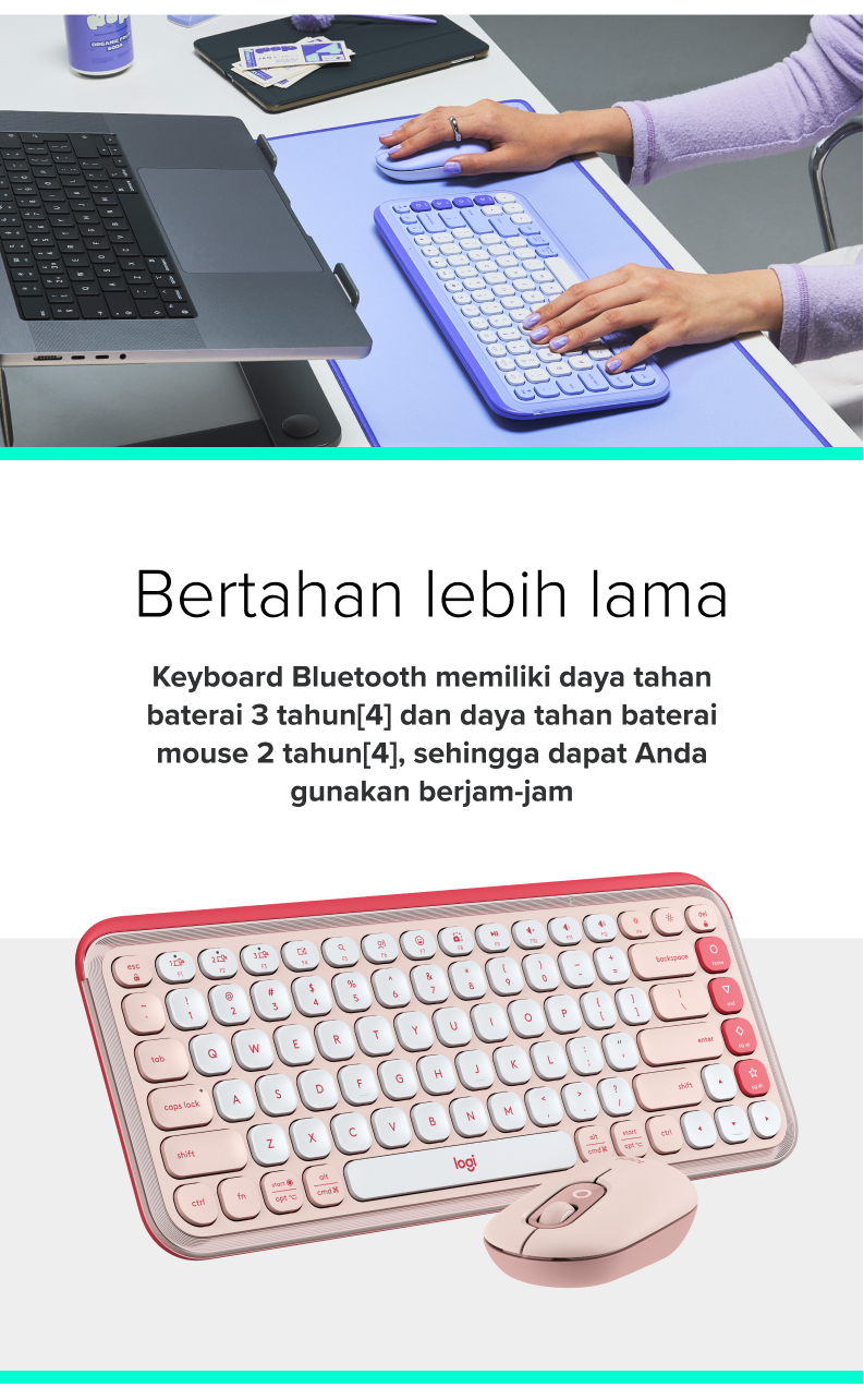 Jual Logitech POP ICON COMBO, Kombo Keyboard dan Mouse Bluetooth ...