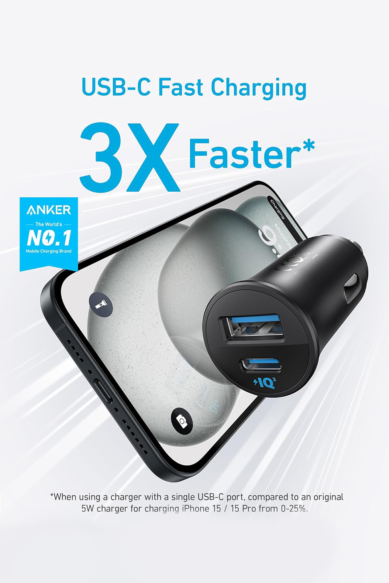 Jual Anker Car Charger, 30W 2-Port Type-C Adapter PIQ 3.0 - A2741 ...