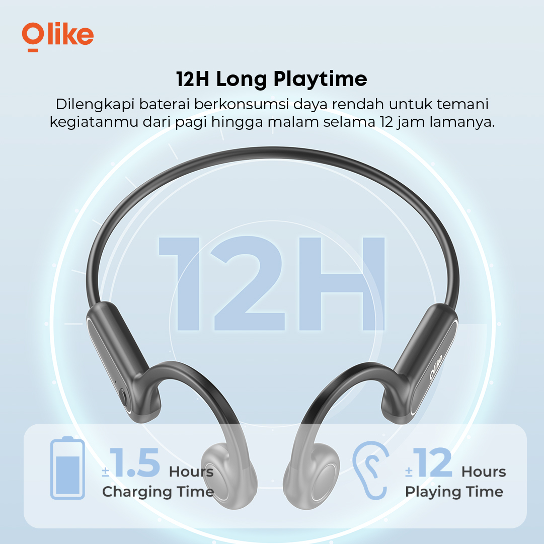 Jual OLIKE TWS Wireless Earphone EBC01 Bone Conduction | Headset Bluetooth IPX56 Stereo Bass ...