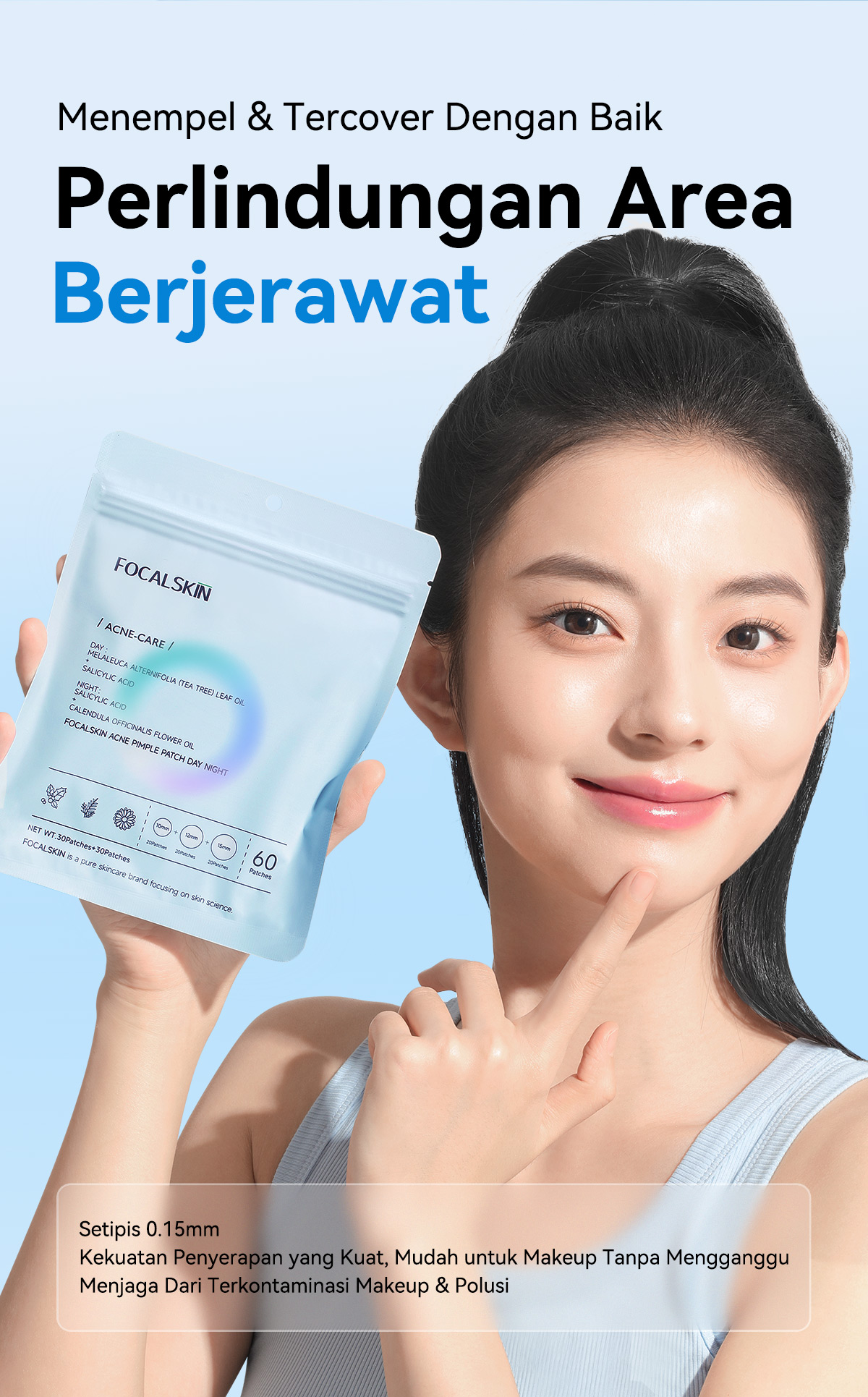 Jual FOCALSKIN Acne Cure Patch Pimple Patch Acne Spot / Sticker Jerawat ...