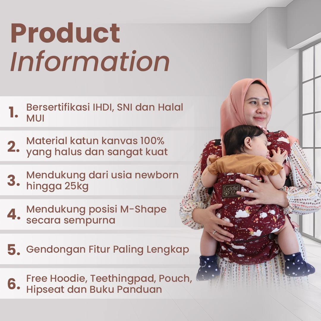 Jual Gendongan Bayi - CUDDLEME Ultimo Carrier M Shape 4 + 1 Posisi ...