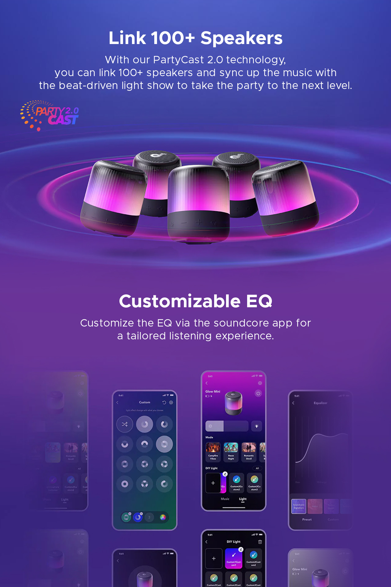 Jual Soundcore Glow Mini Portable Speaker, Bluetooth Speaker with 360 ...