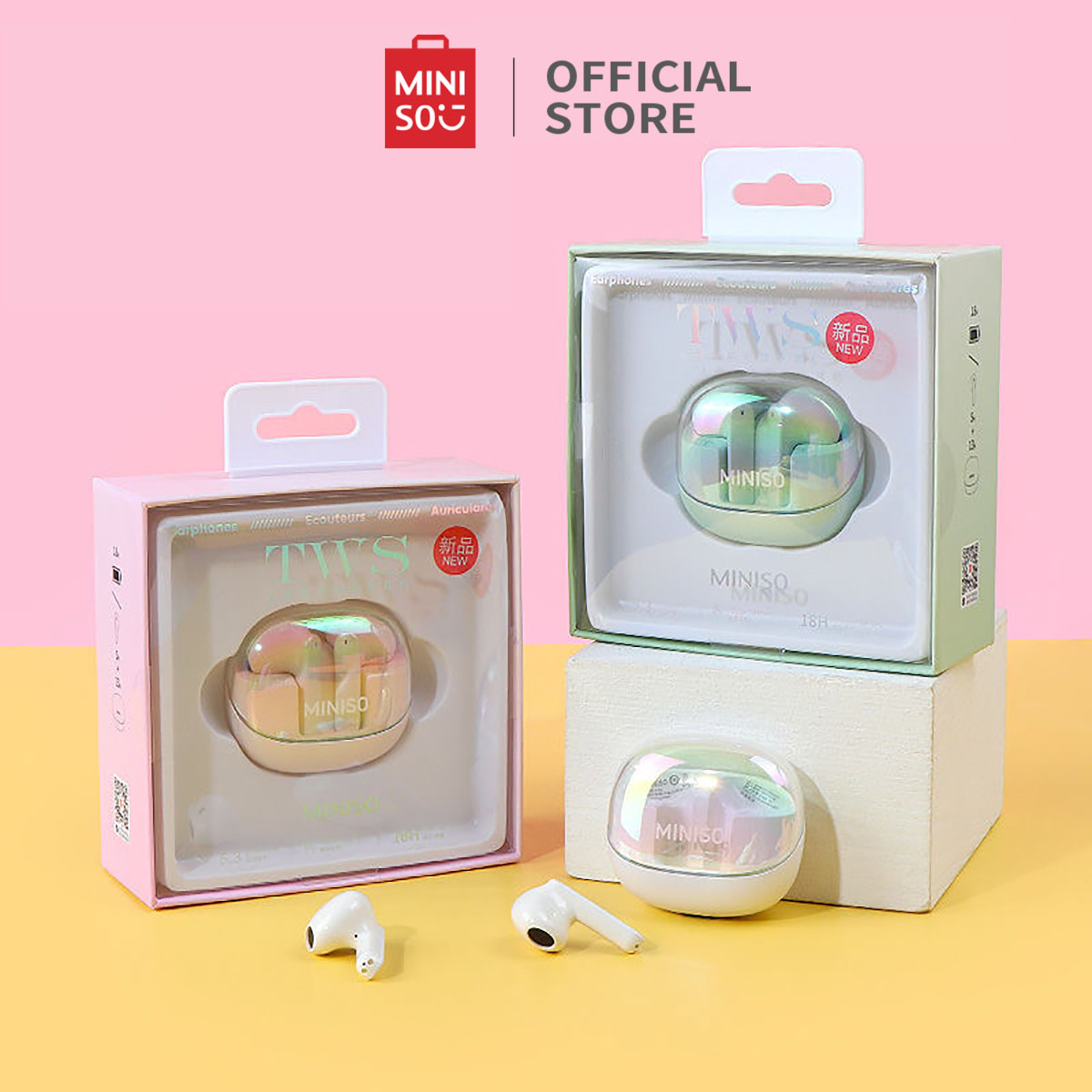 Jual Miniso TWS Earphones Headphone Bluetooth Nirkabel Mermaid Series ...