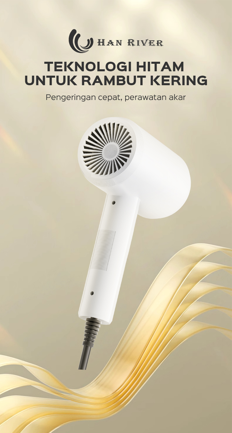 Jual HAN RIVER Hair Dryer 600W Hair Dryer Low Watt Pengering Rambut ...