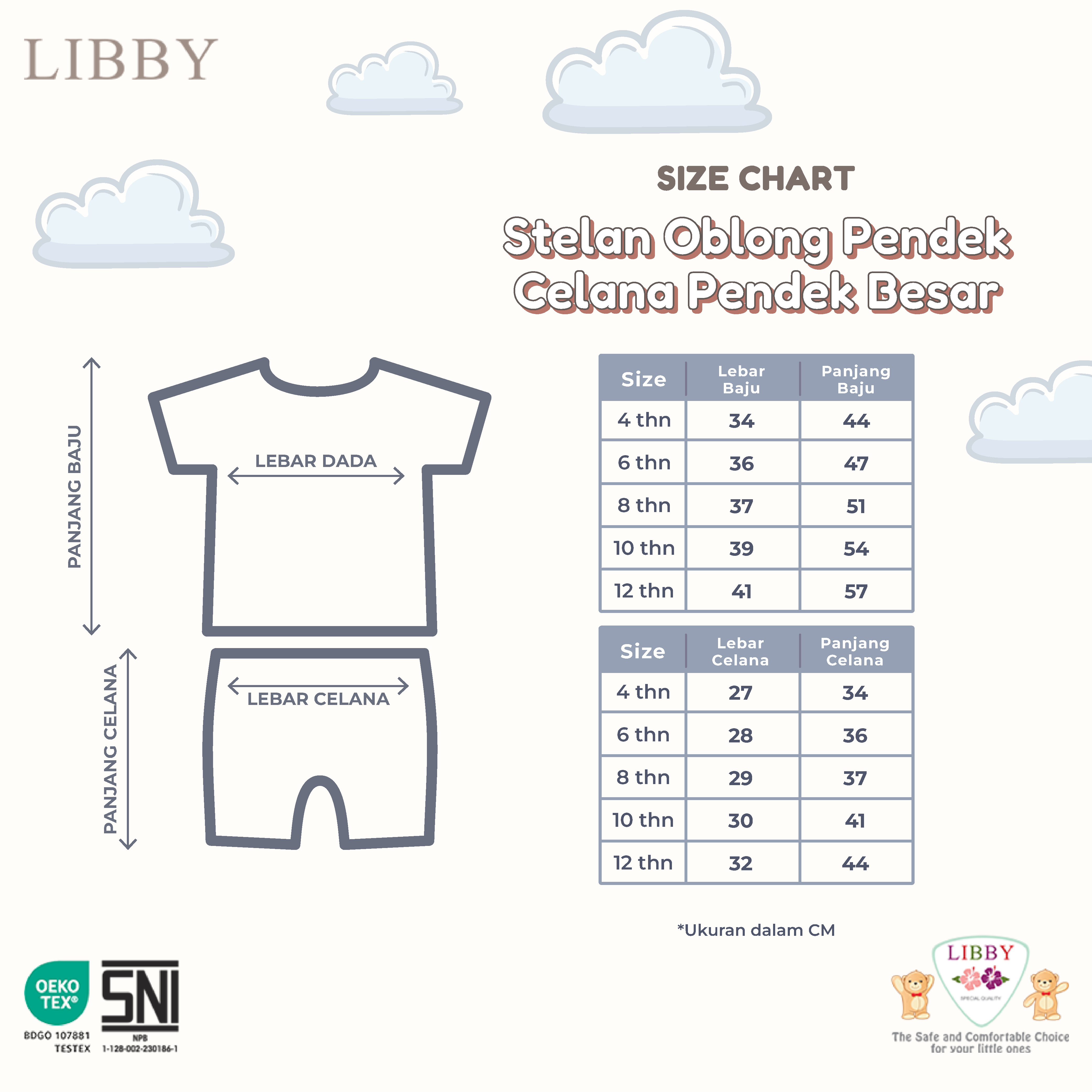 Jual LIBBY Setelan Piyama Panjang Anak Besar Motif Anak Perempuan (1 ...