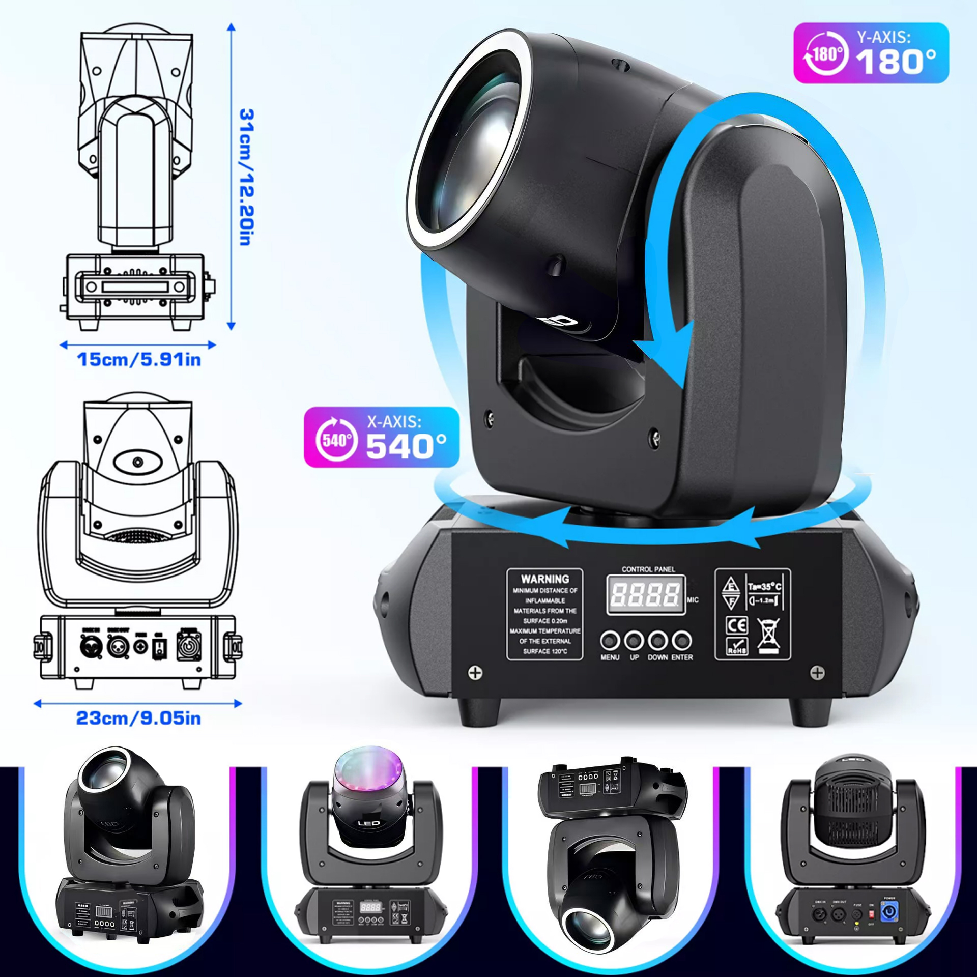 Jual Kaiy/beam mini/Lampu Sorot Panggung Light 100w Moving Head Beam ...