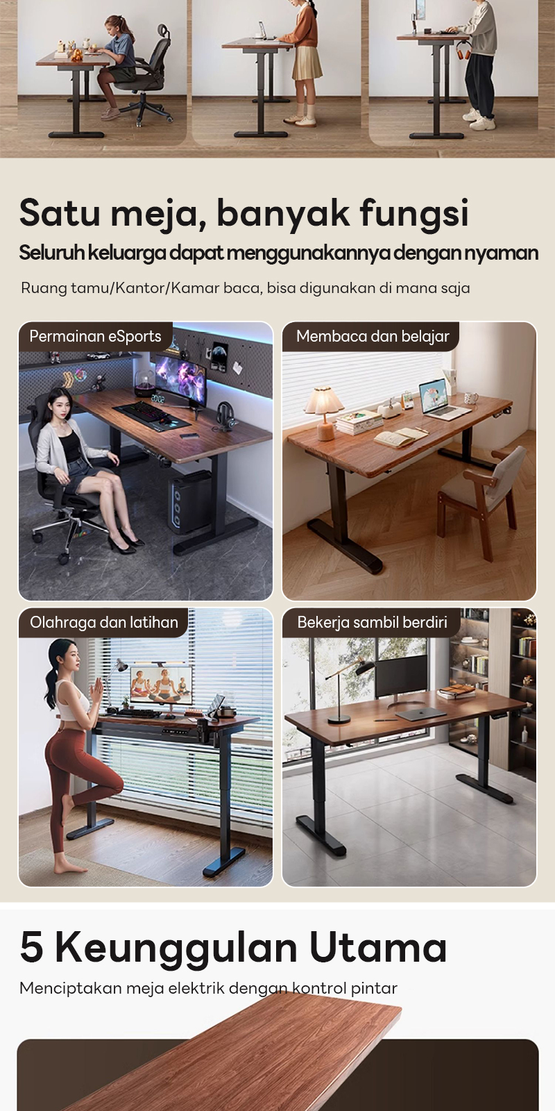 Jual Xpanse Meja Kerja Elektrik Meja Belajar Meja Komputer Meja Kantor ...