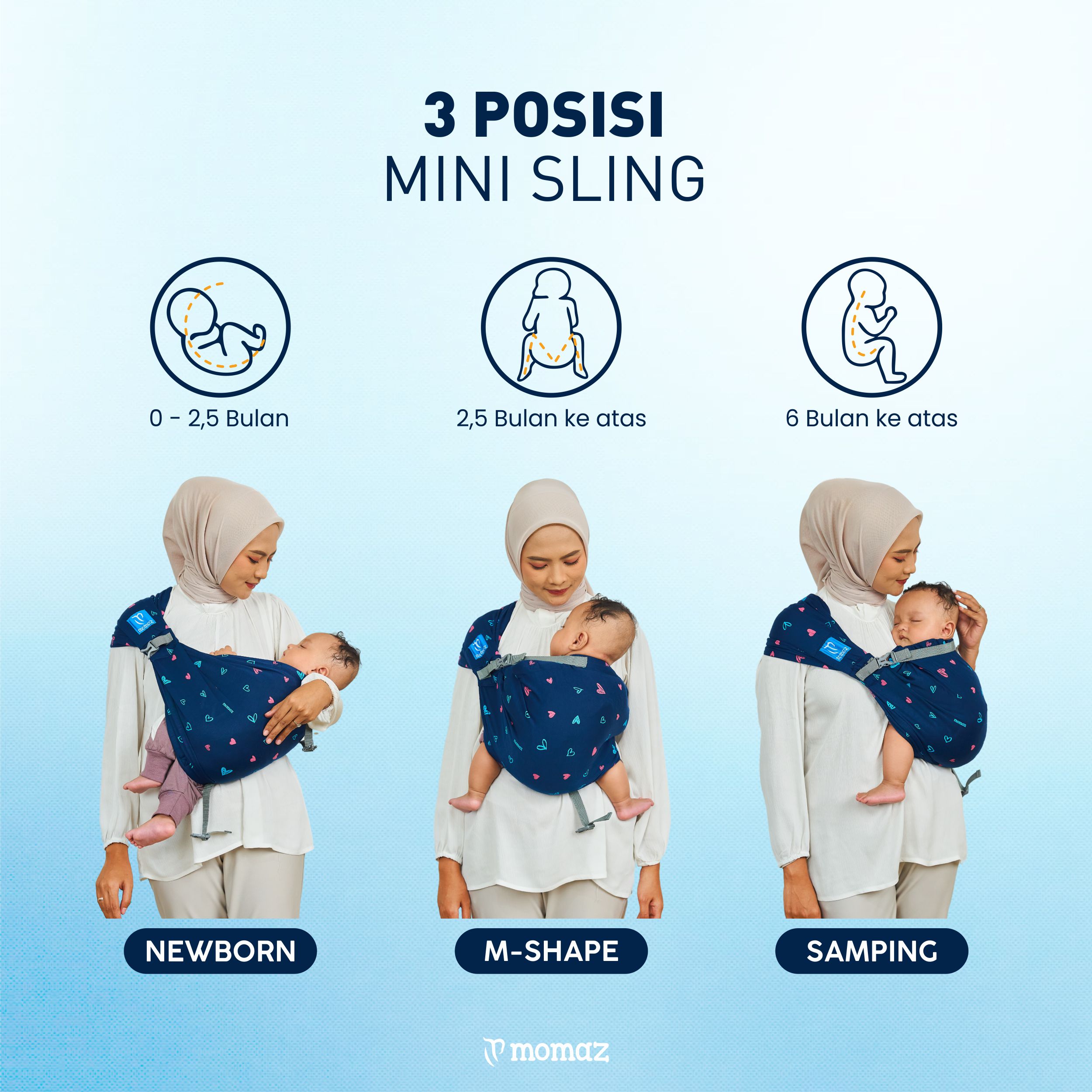 Jual Momaz Geos Gendongan Bayi Minisling Free Size - Gendongan Bayi ...