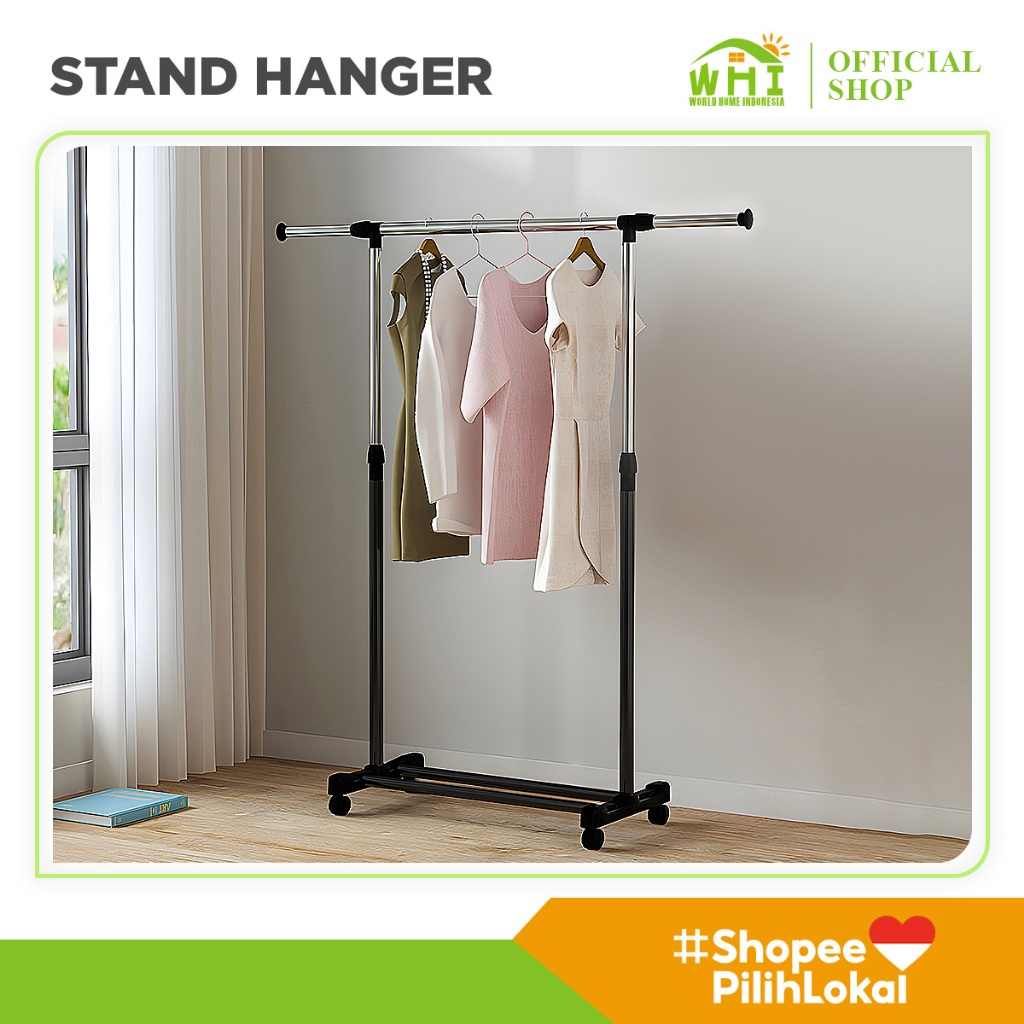 Jual World Home Stand Hanger Single Minimalis Desain Korea Stand Hanger ...