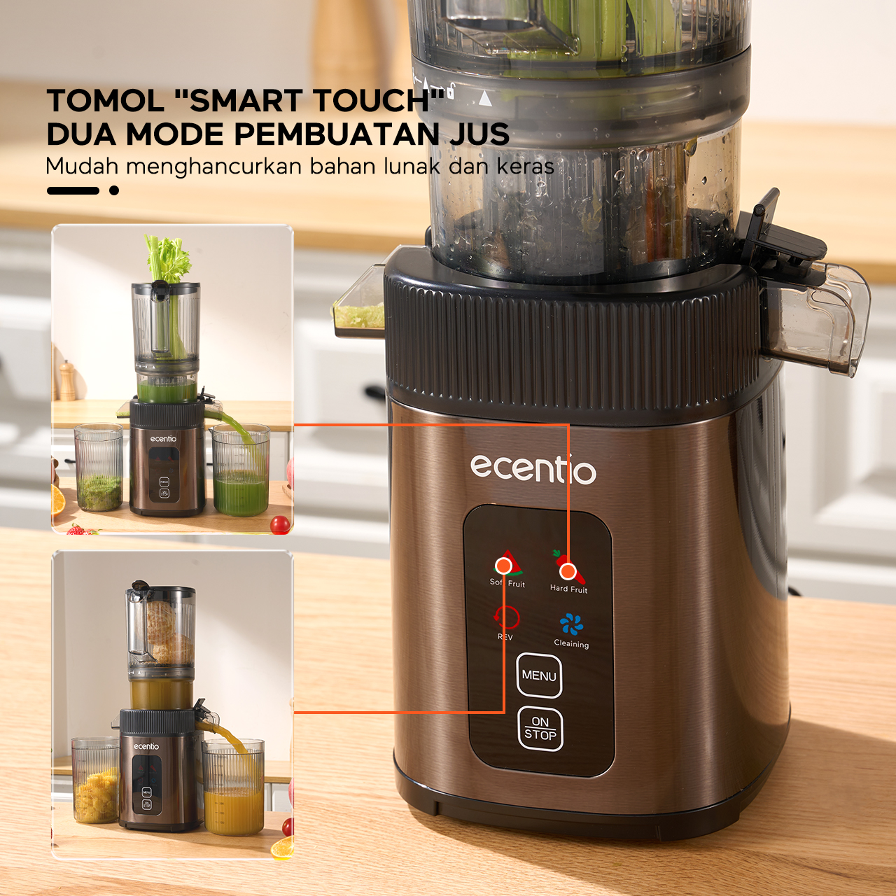 Jual ecentio slow juicer 112mm caliber dan Smart Touch multifungsi ...