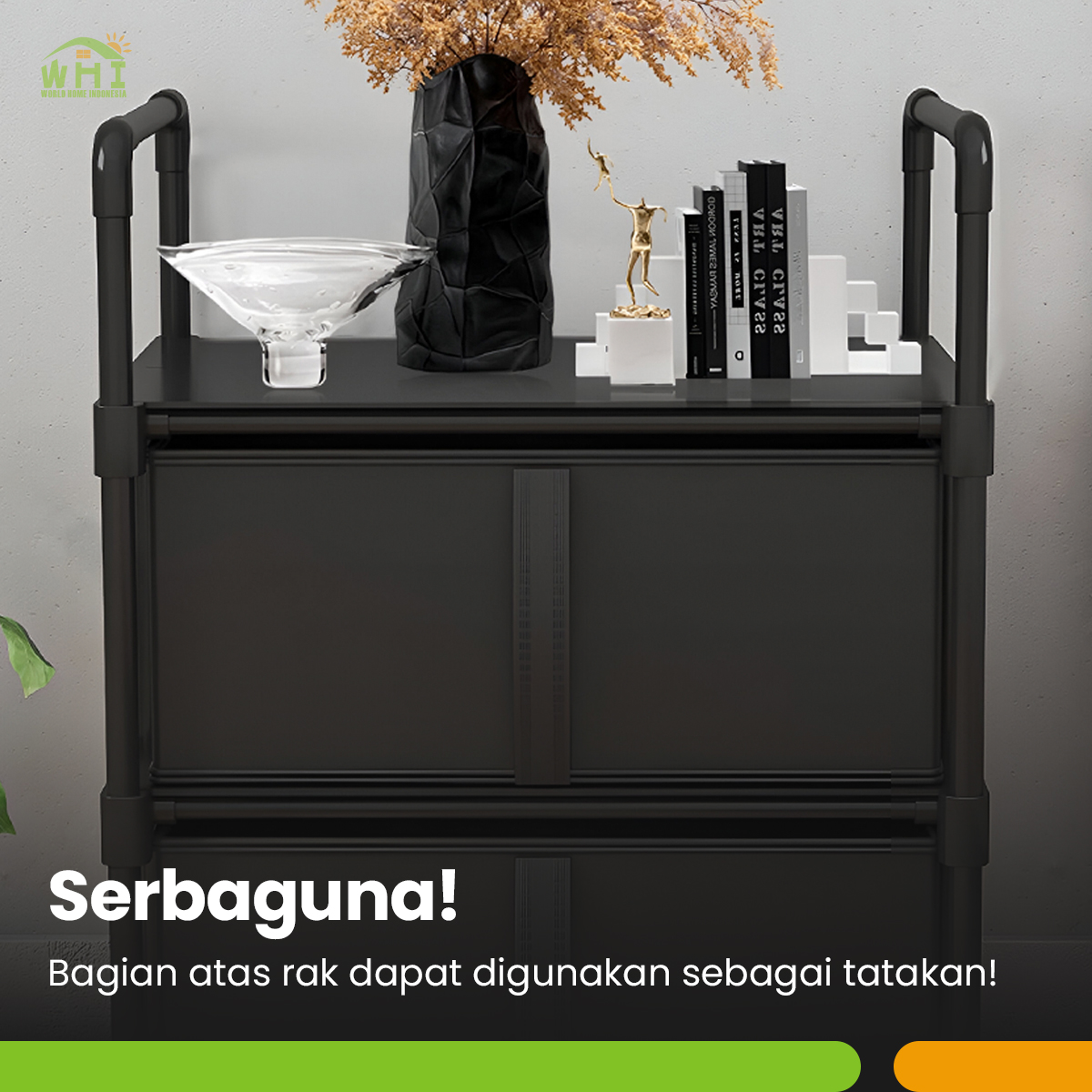 Jual World Home Rak Penyimpanan Storage Rack Laci 3 Susun 2 Laci Kain ...