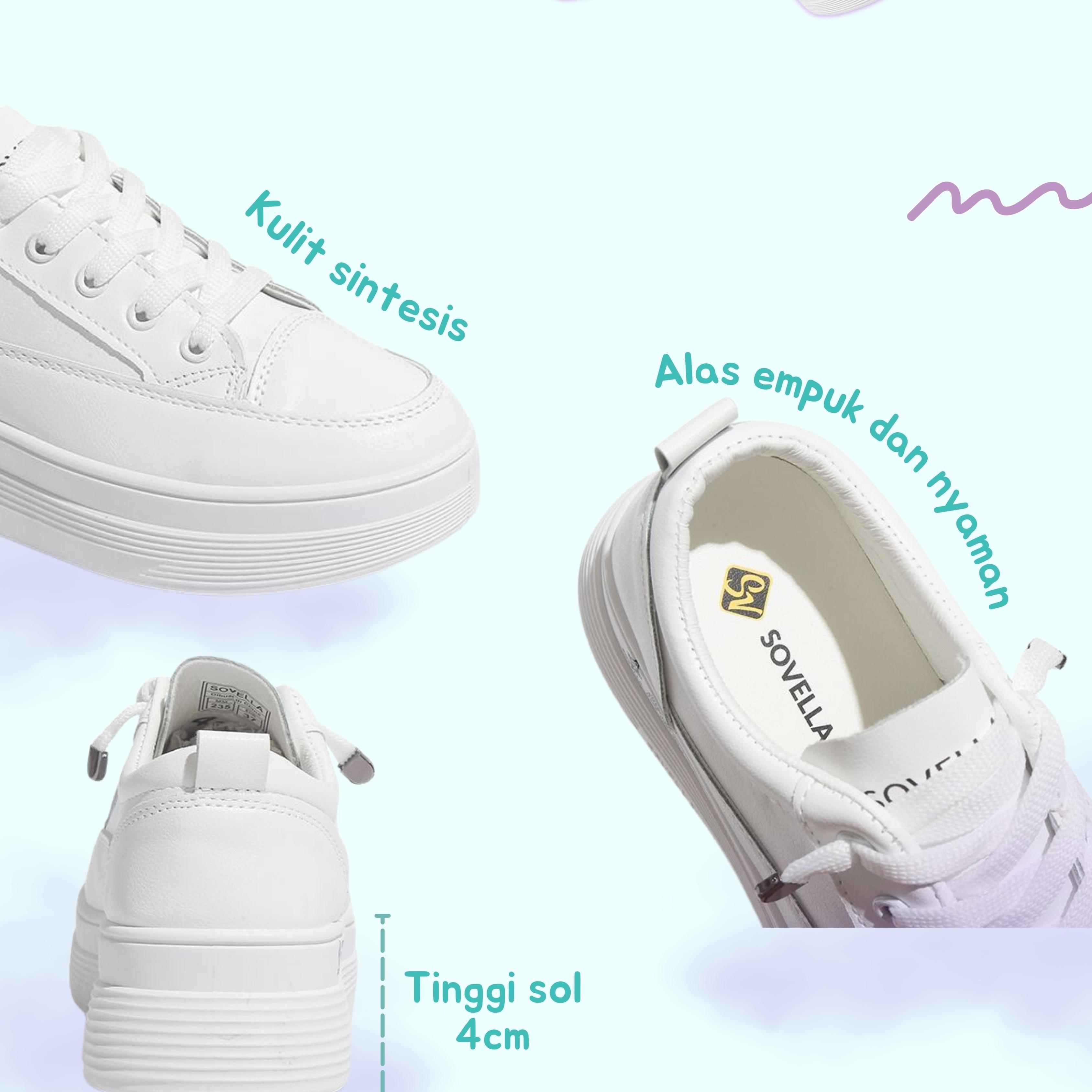 Jual SOVELLA Alexa Sepatu Sneakers Olahraga Sport Kets Putih Hitam Wanita SP1901 | Shopee Indonesia