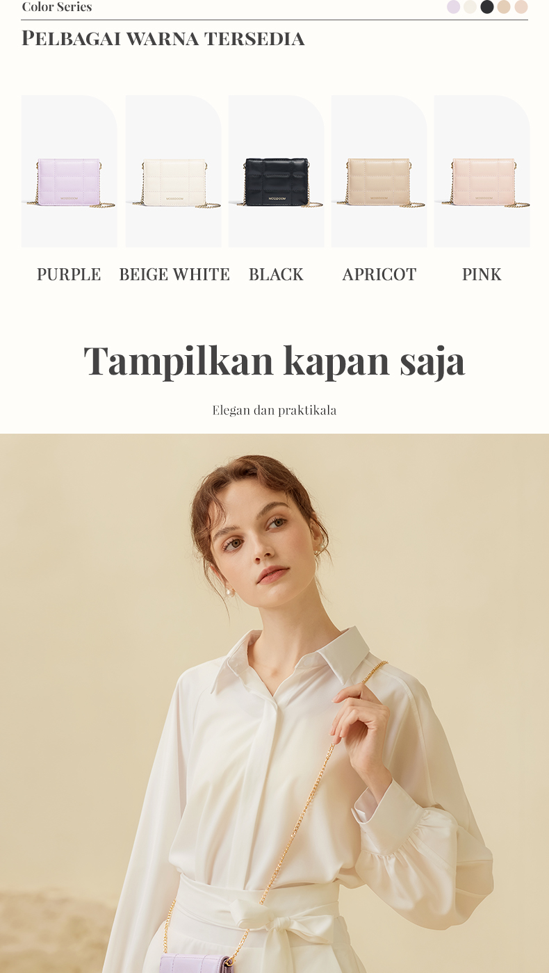 Jual MOSSDOOM Tas Wallet Jeannette Wallet Tas Selempang Rantai Panjang ...