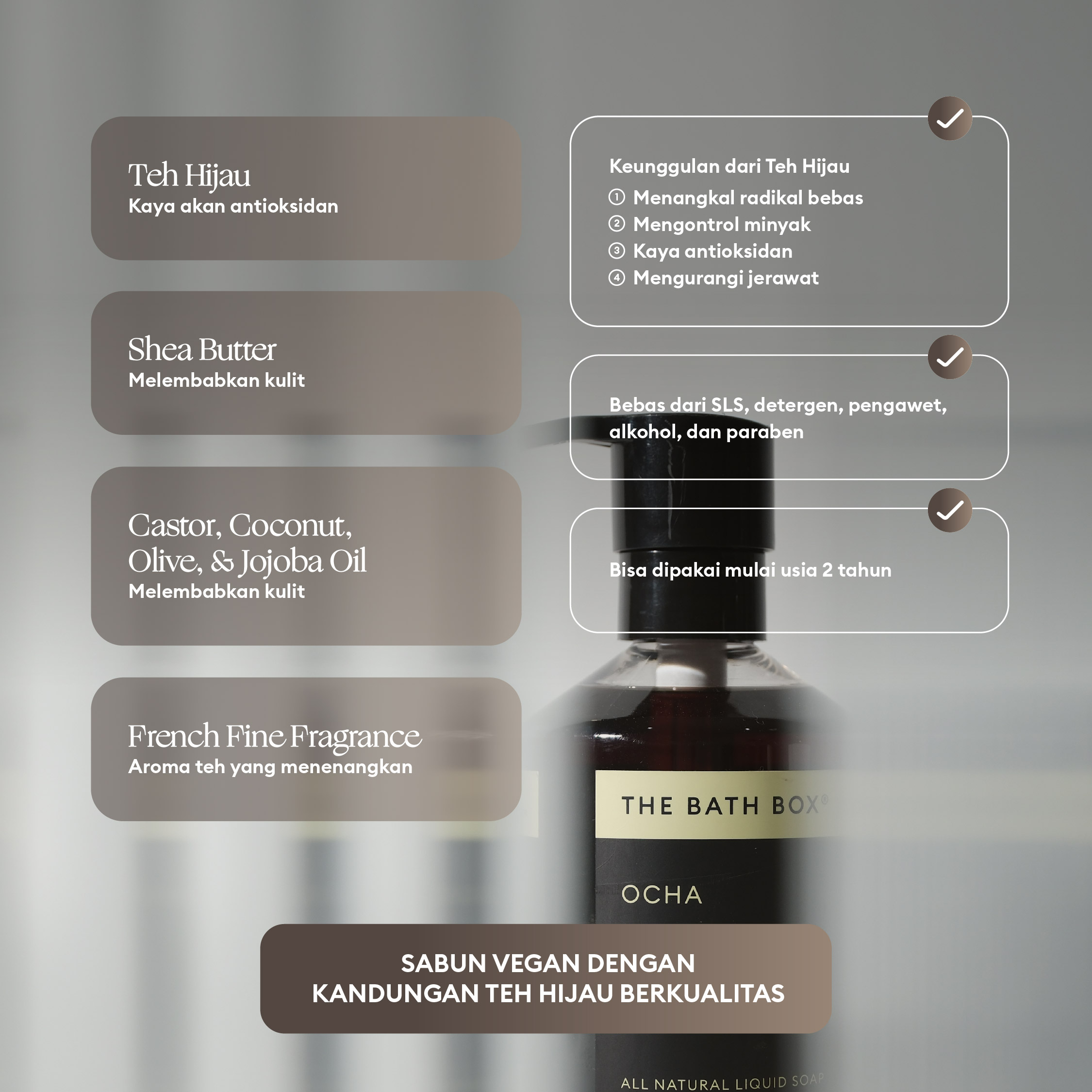 Jual THE BATH BOX - Ocha Liquid Soap (Backacne, Backne, Jerawat ...