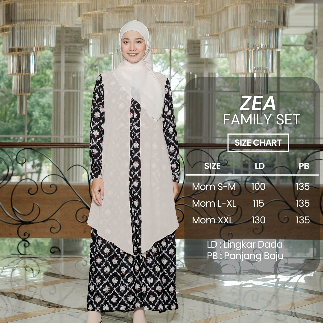 Jual Ghazu Zea Family Set Baju Couple Keluarga Sarimbit Lebaran Series ...